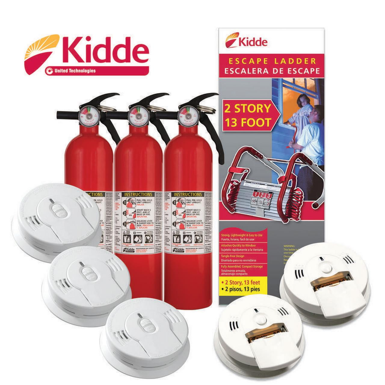 Kidde Deluxe Home Safety Kit w/ Ladder - Walmart.com