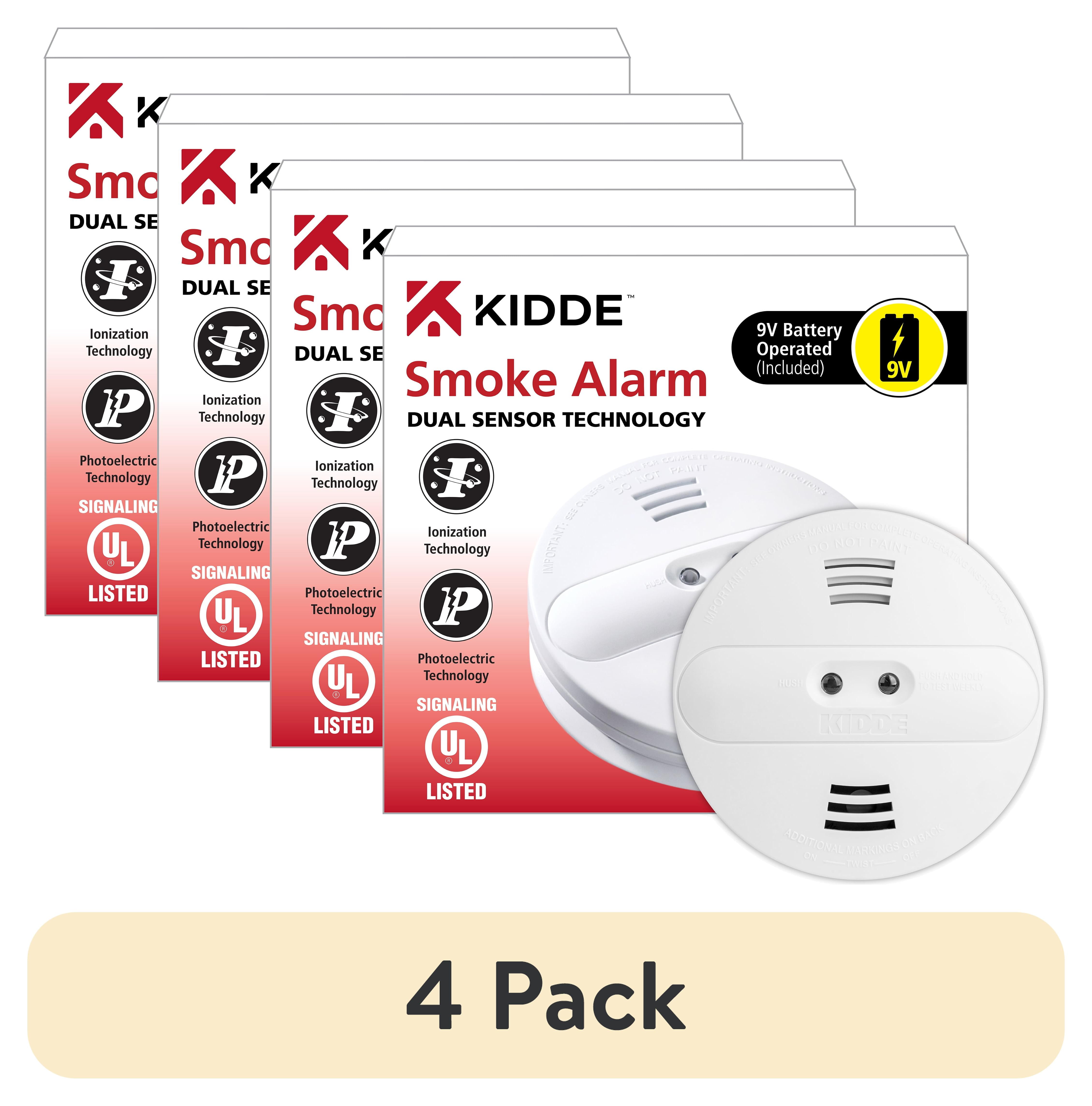(4 pack) Kidde Dual Sensor Smoke Alarm, 85 Decibels, KIDDE - Walmart.com