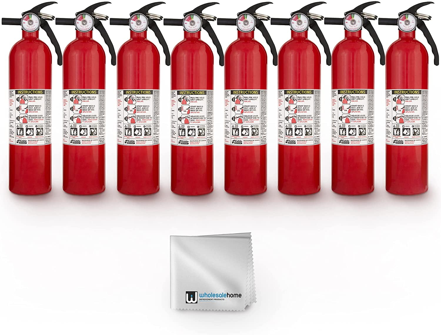 Kidde FA110 Multipurpose Fire Extinguishers 8 Pack, Red for Small ...