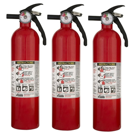 Kidde Fire Extinguisher, Household, Multipurpose, 2.5 lb, 3 Pack ...