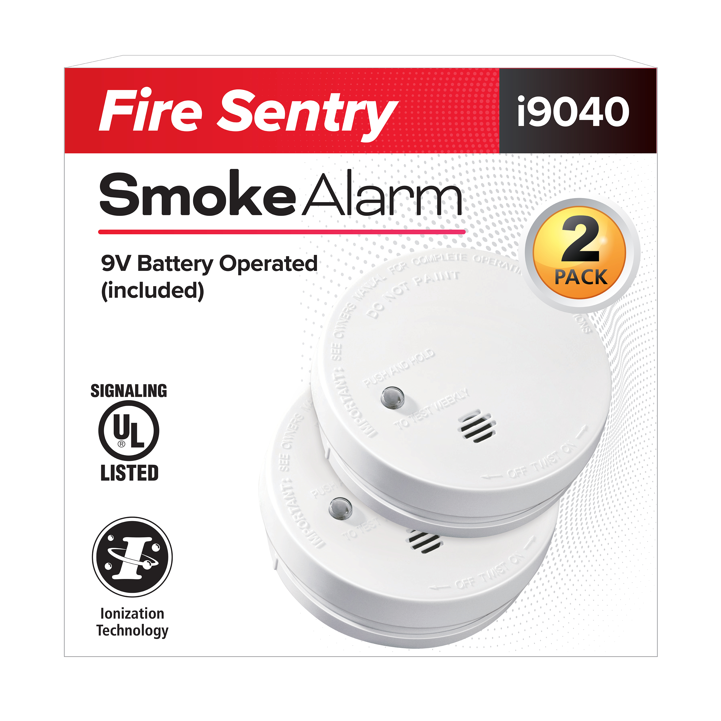 Kidde Fire Sentry Micro Profile 3 Year Smoke Alarm, 9 Volt Battery ...
