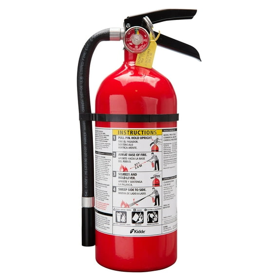Kidde Pro 210 2A:10-B:C Fire Extinguisher, Rechargeable, Multi-Purpose ...