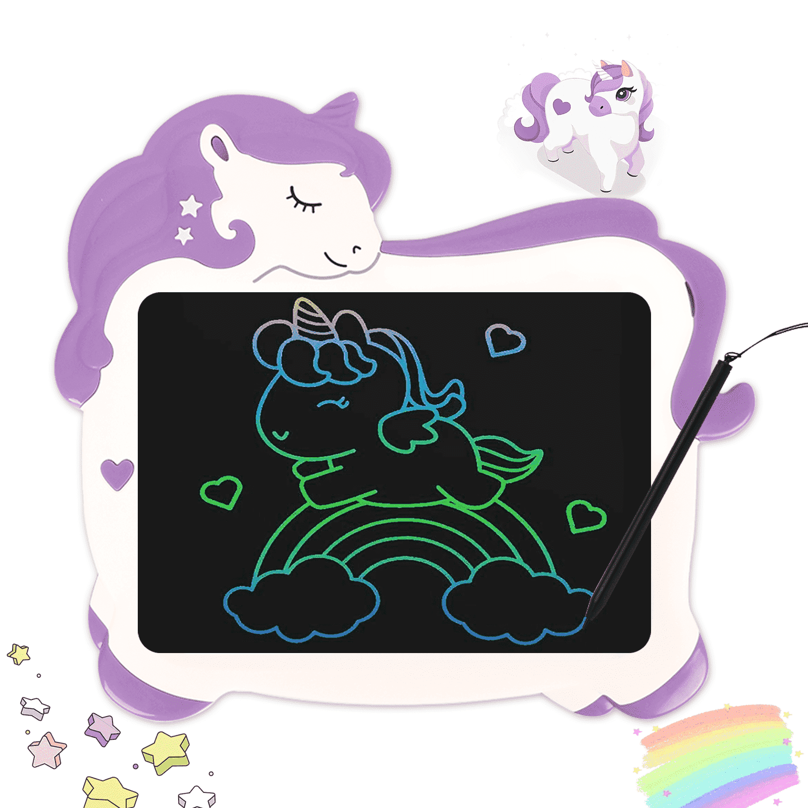 KiddiTouch LCD Writting Tablet for Kids 10 Inch Erasable Doodle Board ...