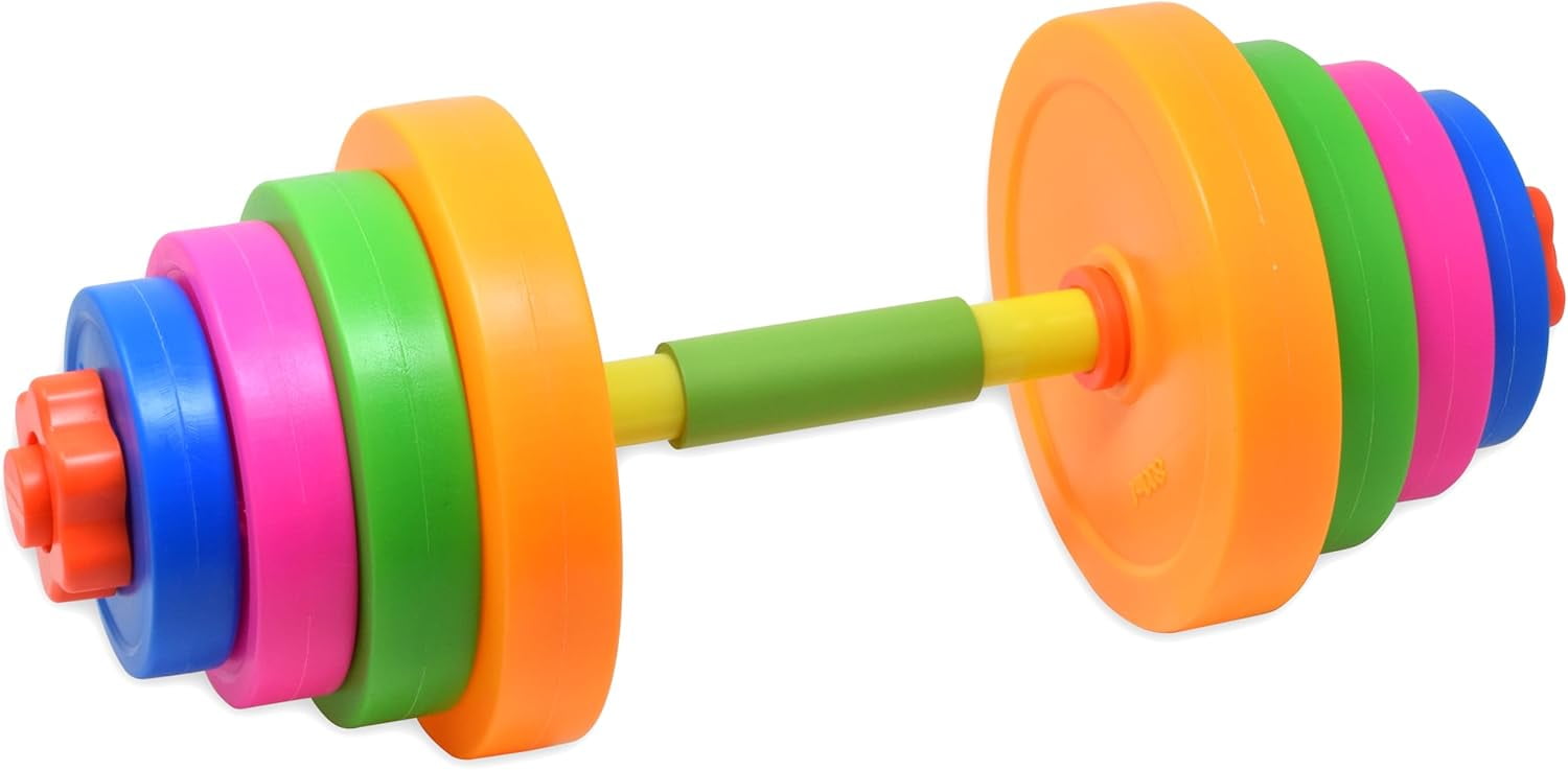 Kiddie Play Kids Weight Set Barbell & Dumbbells | kids Exercise ...