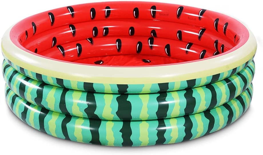Kiddie Pool, 60" X 15" Watermelon Baby Pool for Outside, Kids Swimming ...