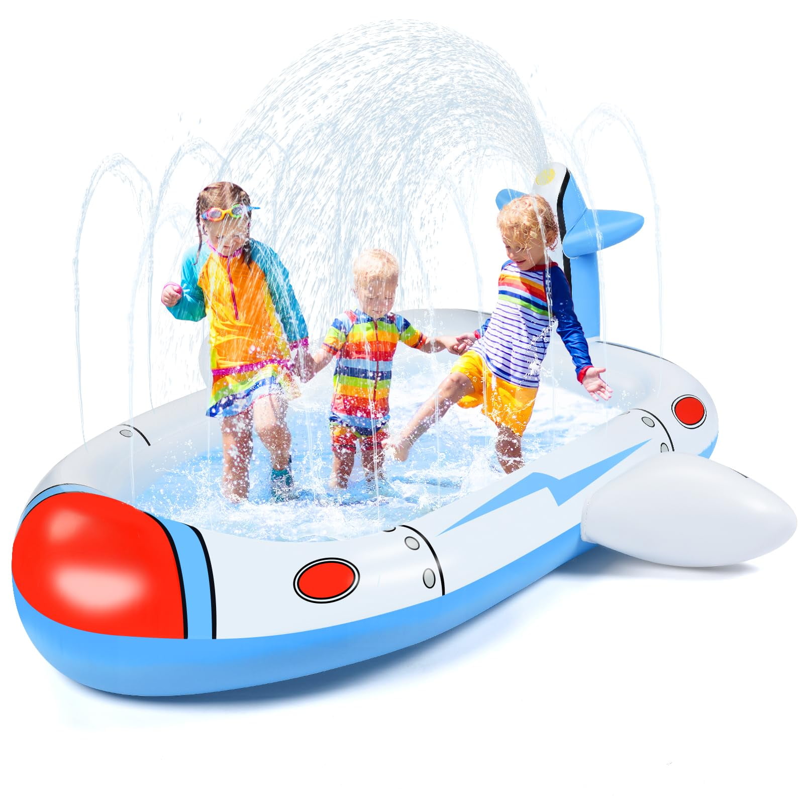 Kiddie Pool for Toddlers, 70’’ 3 in 1 Inflatable Kiddie Pool Play ...