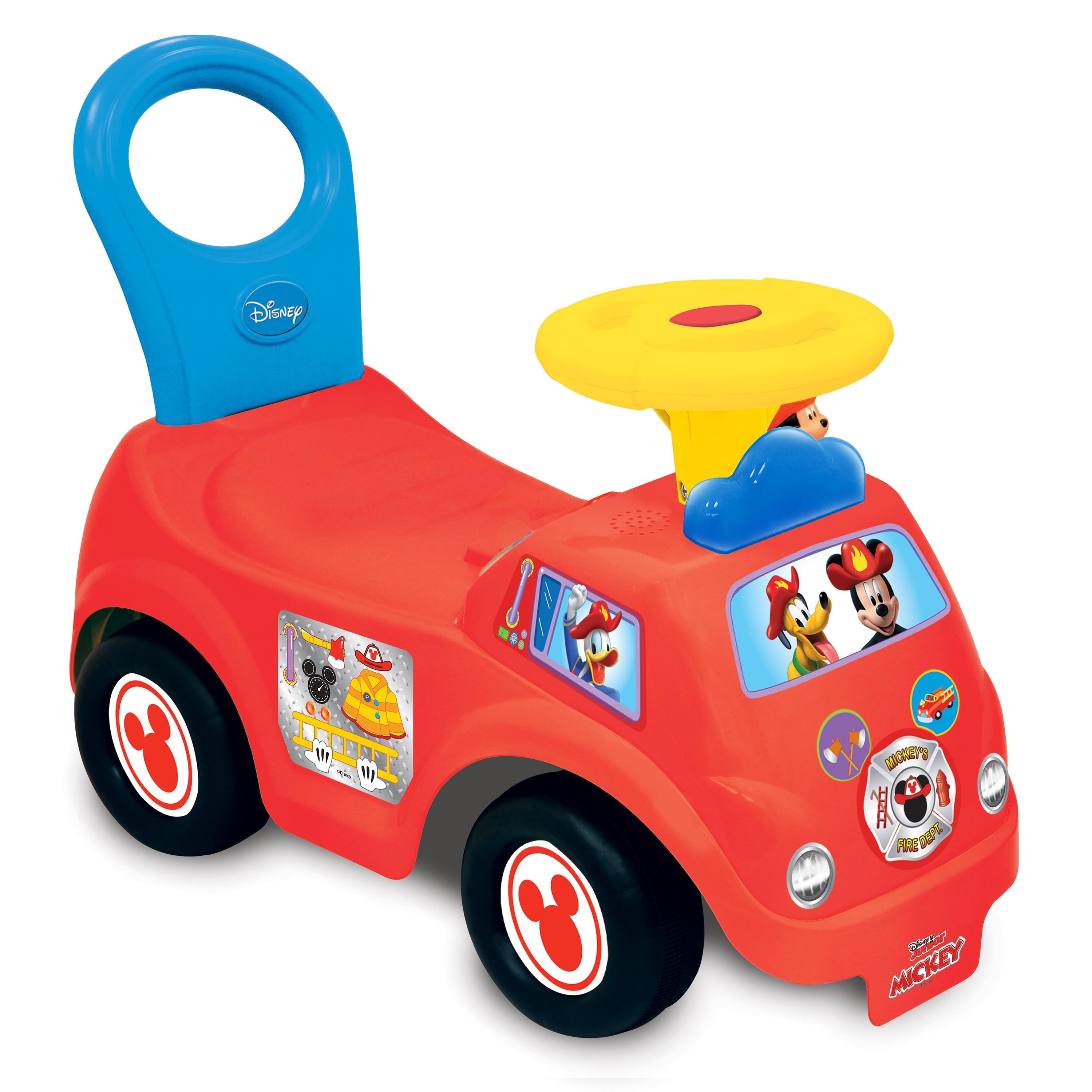 Kiddieland Toys Limited - Lights n' Sounds Mickey Fire Engine Rider ...
