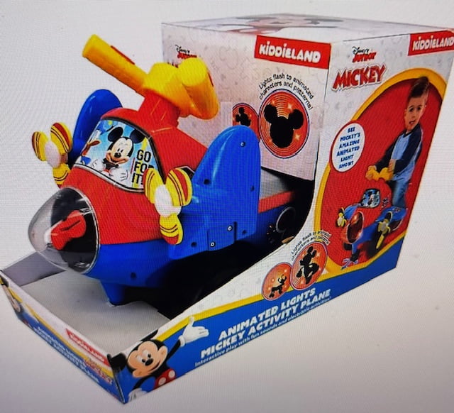 Kiddleland Animated Lights Mickey Activity Plane - Walmart.com
