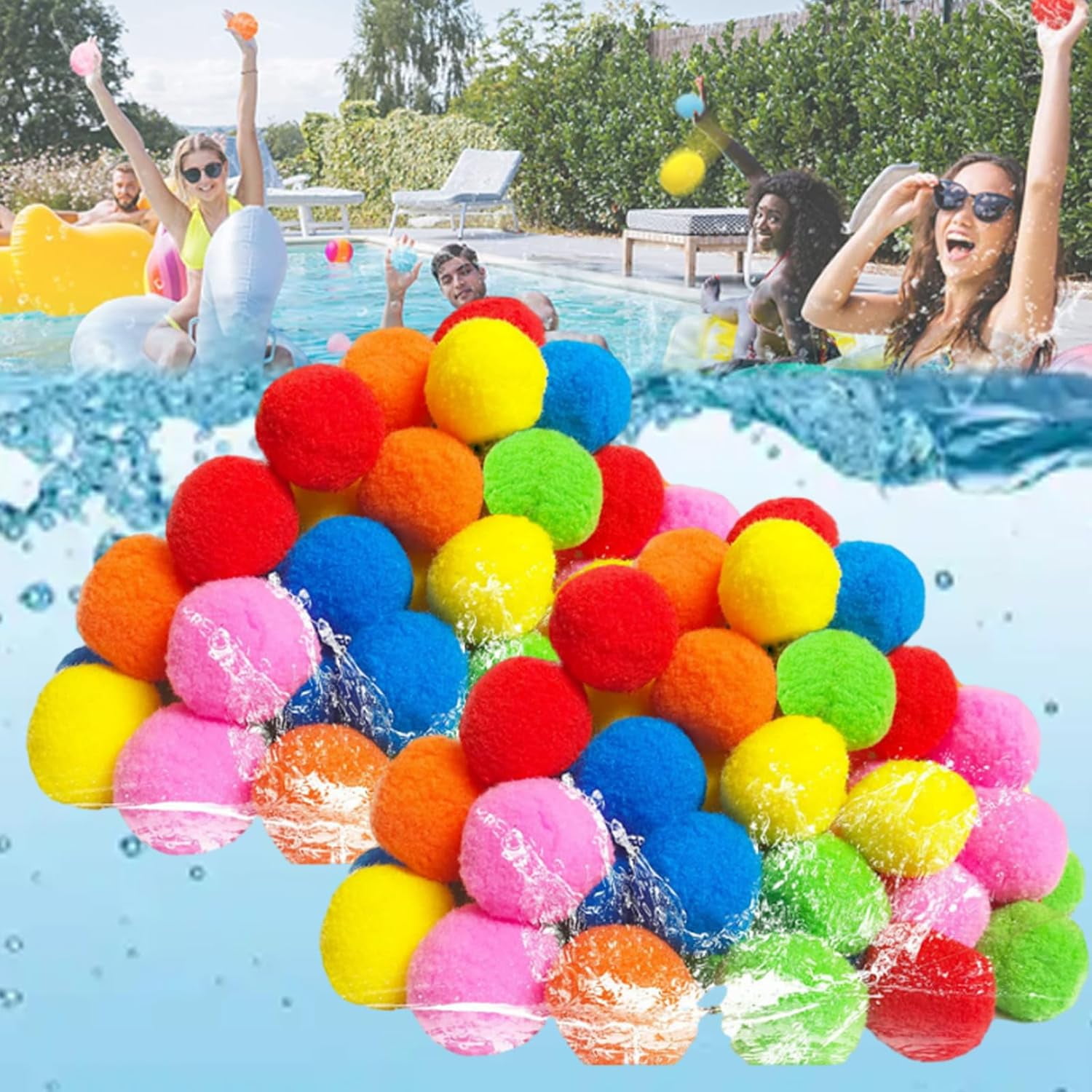 Kiddospace Reusable Water Sponge Balls, 2025 New Water Sponge Balls ...