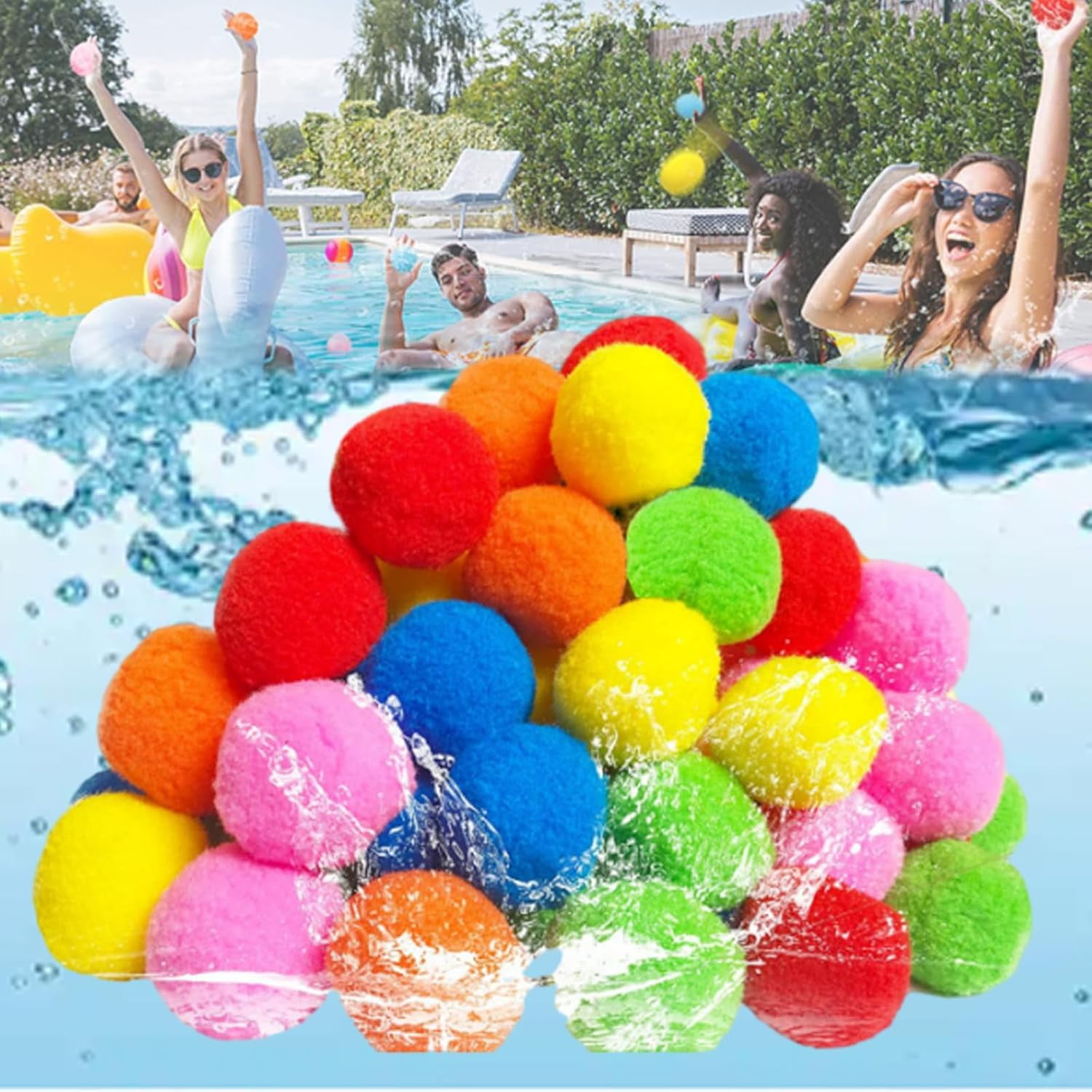 Kiddospace Reusable Water Sponge Balls, 2025 New Water Sponge Balls ...