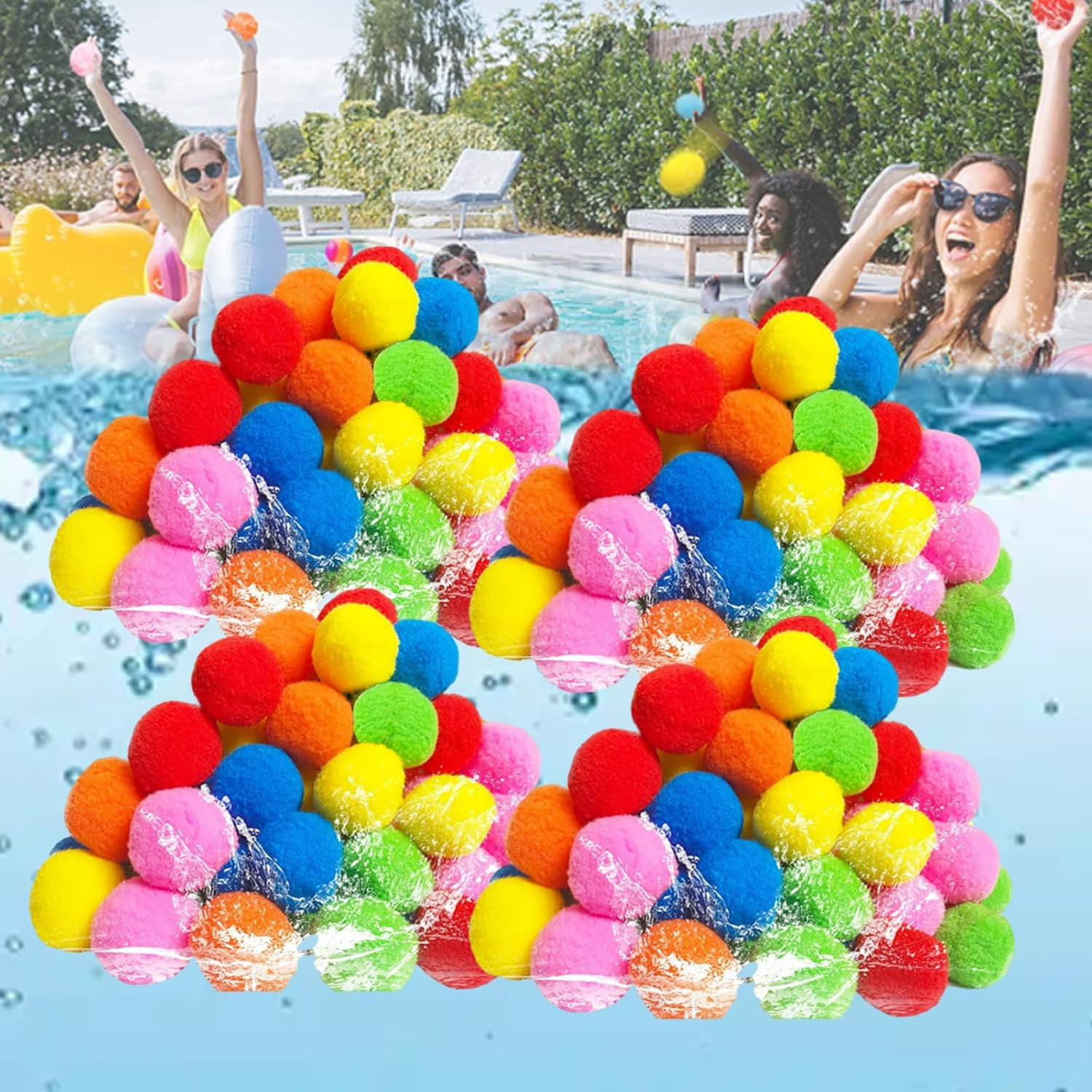 Kiddospace Reusable Water Sponge Balls, 2025 New Water Sponge Balls ...