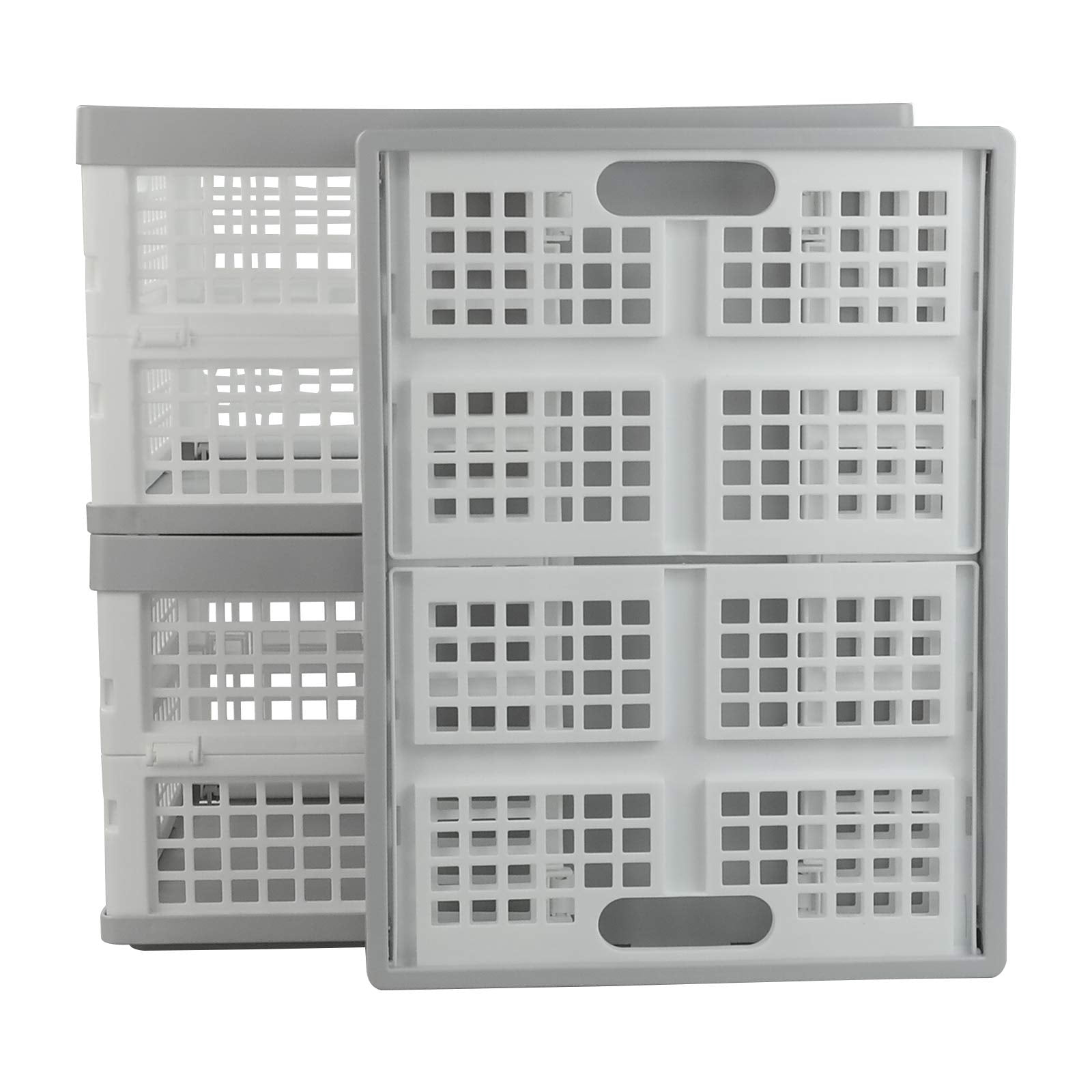 Kiddream 30 Liter Plastic Collapsible Storage Crates, Foldable Basket ...