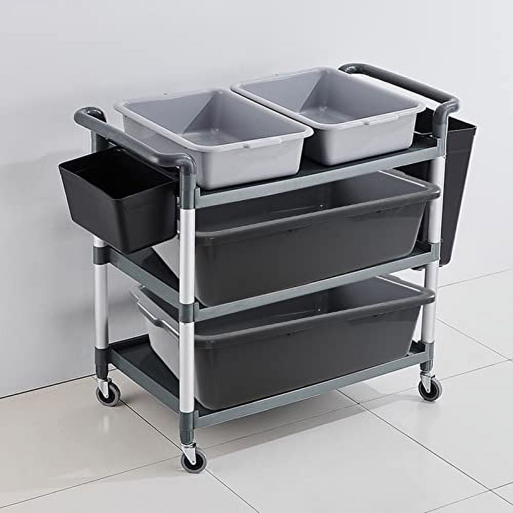 Kiddream 34 Liters Large Commercial Bus Tubs, Plastic Bus Box Trays Set ...