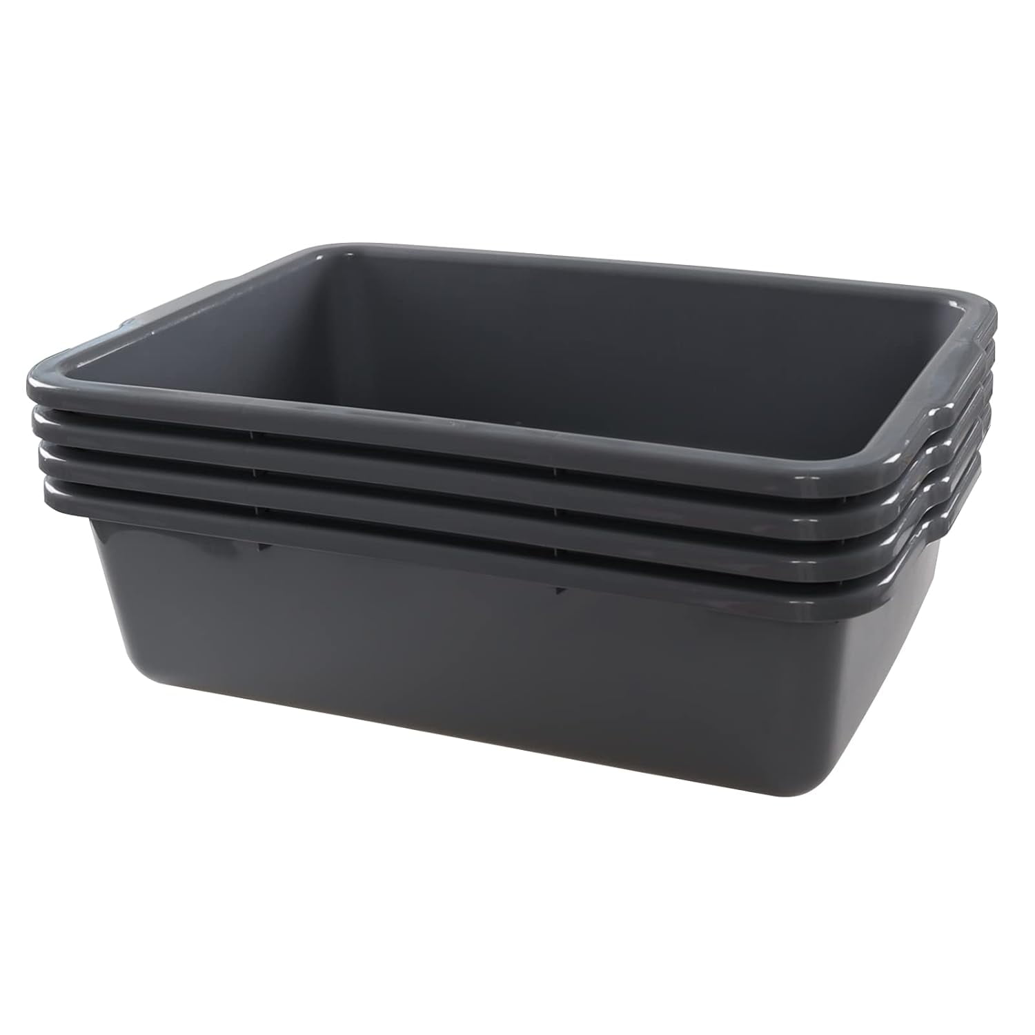 Kiddream 34 Liters Large Commercial Bus Tubs, Plastic Bus Box Trays Set ...