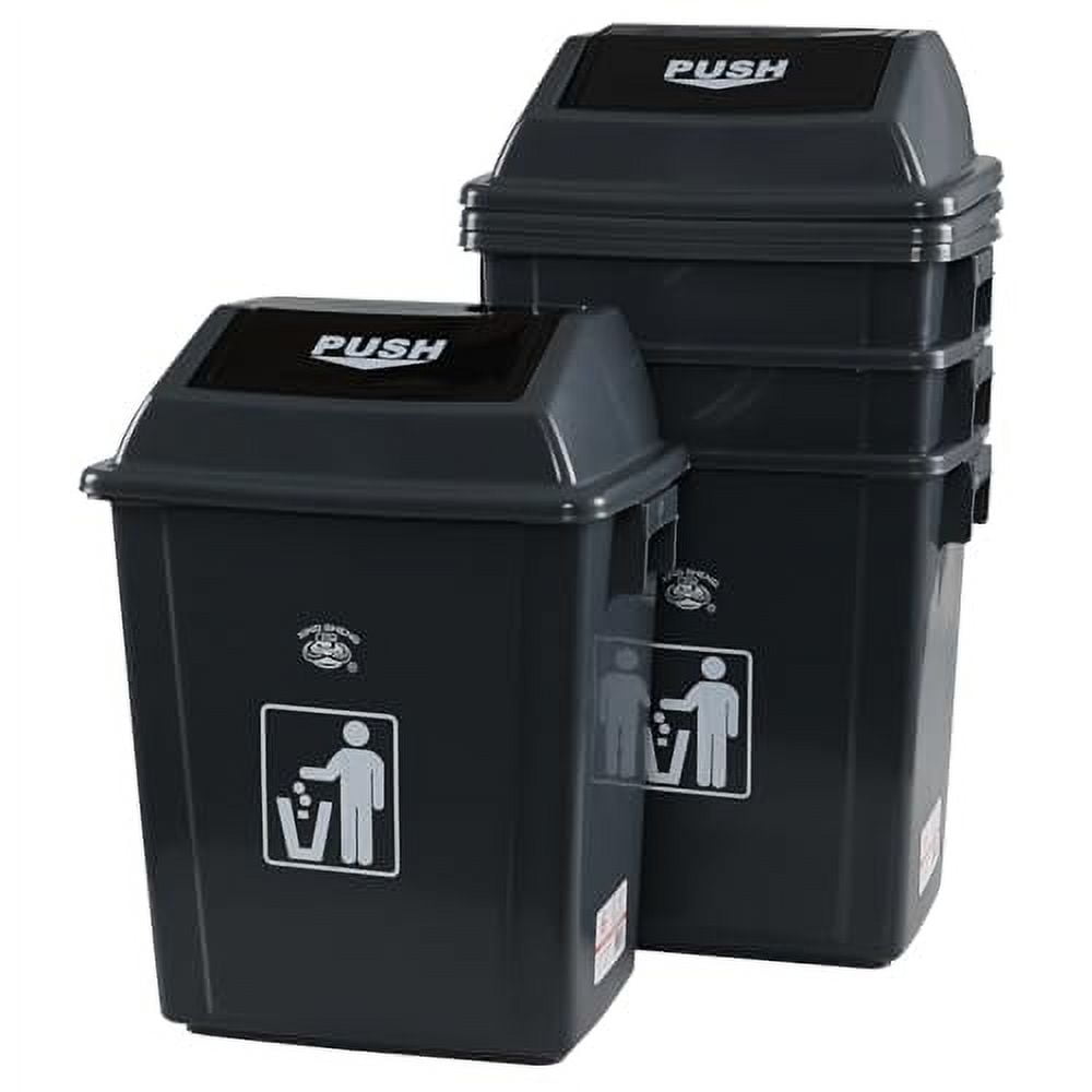 Kiddream 4 Packs 5 Gallons Swing Lid Garbage Can, Plastic Trash Can ...