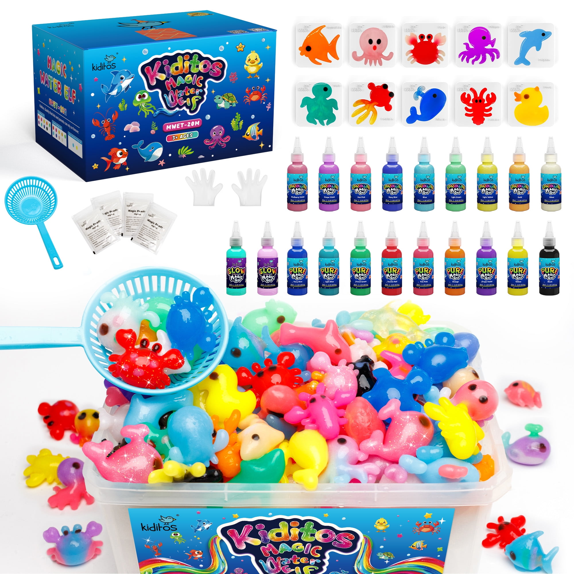 Kiditos Magic Water Elf Toy Kit,Aqua Fairy Water Gel kit with 20 Magic ...