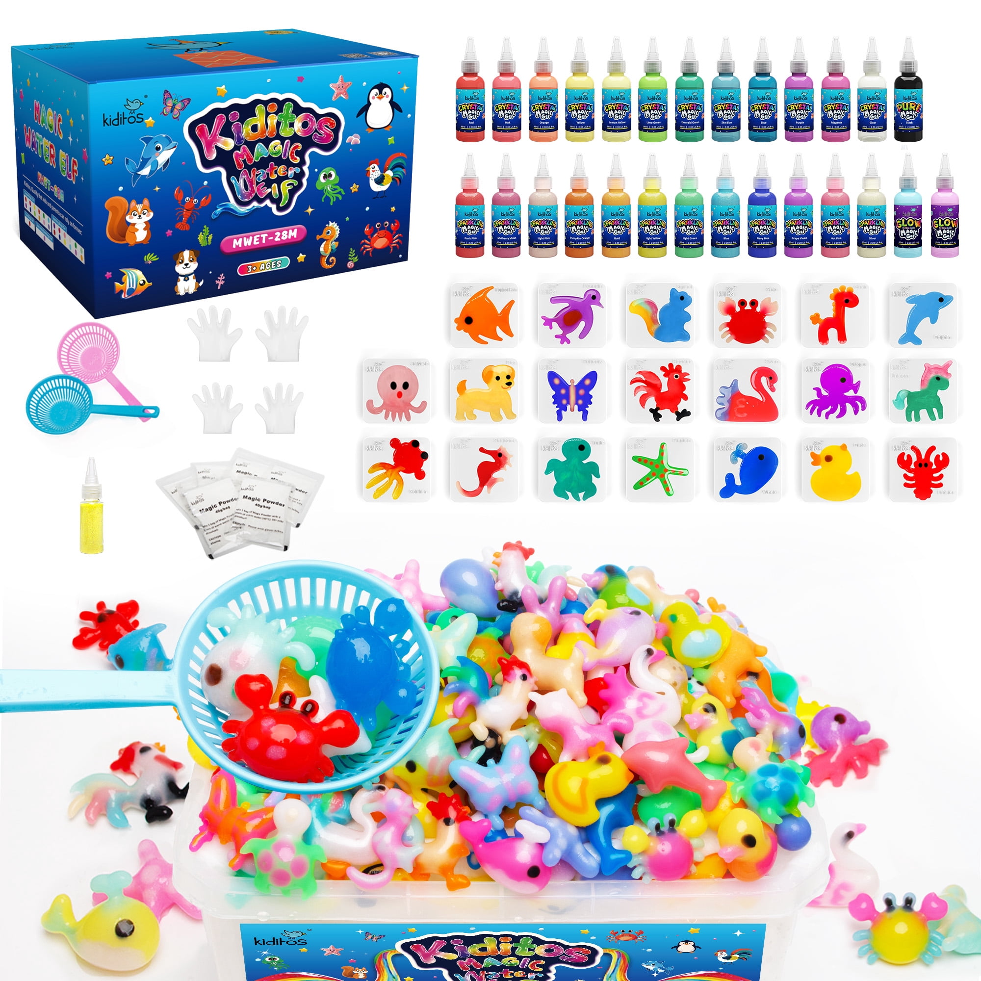 Kiditos Magic Water Elf Toy Kit,Aqua Fairy Water Gel kit with 27 Magic ...