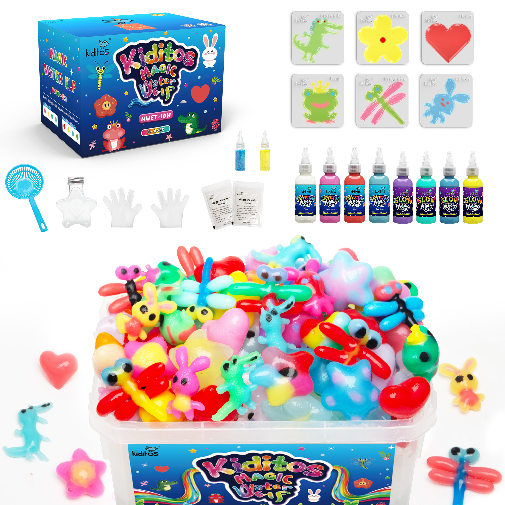 Kiditos Magic Water Elf Toy Kit,Aqua Fairy Water Gel kit with 8 Magic ...