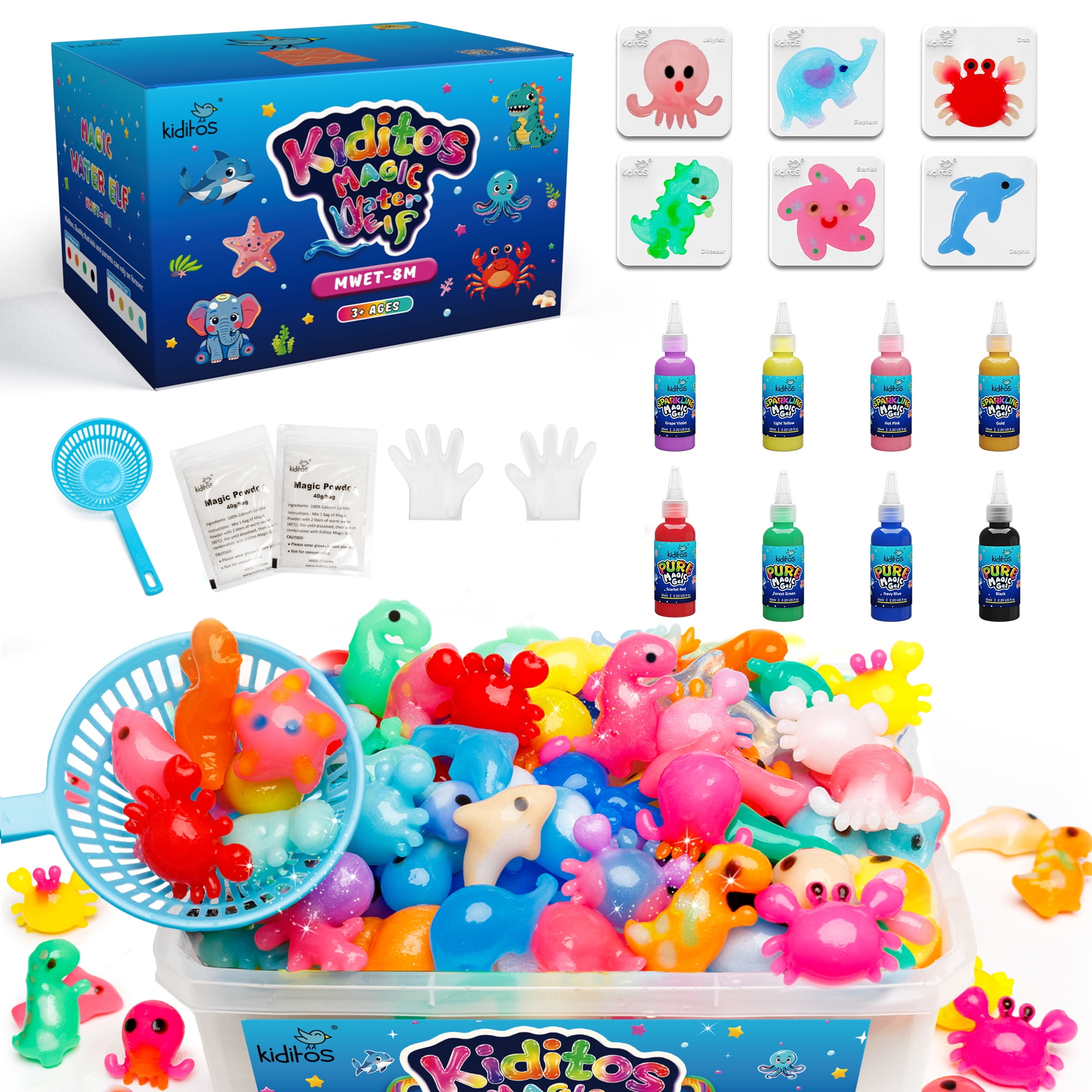 Kiditos Magic Water Elf Toy Kit,Aqua Fairy Water Gel kit with 8 Magic ...