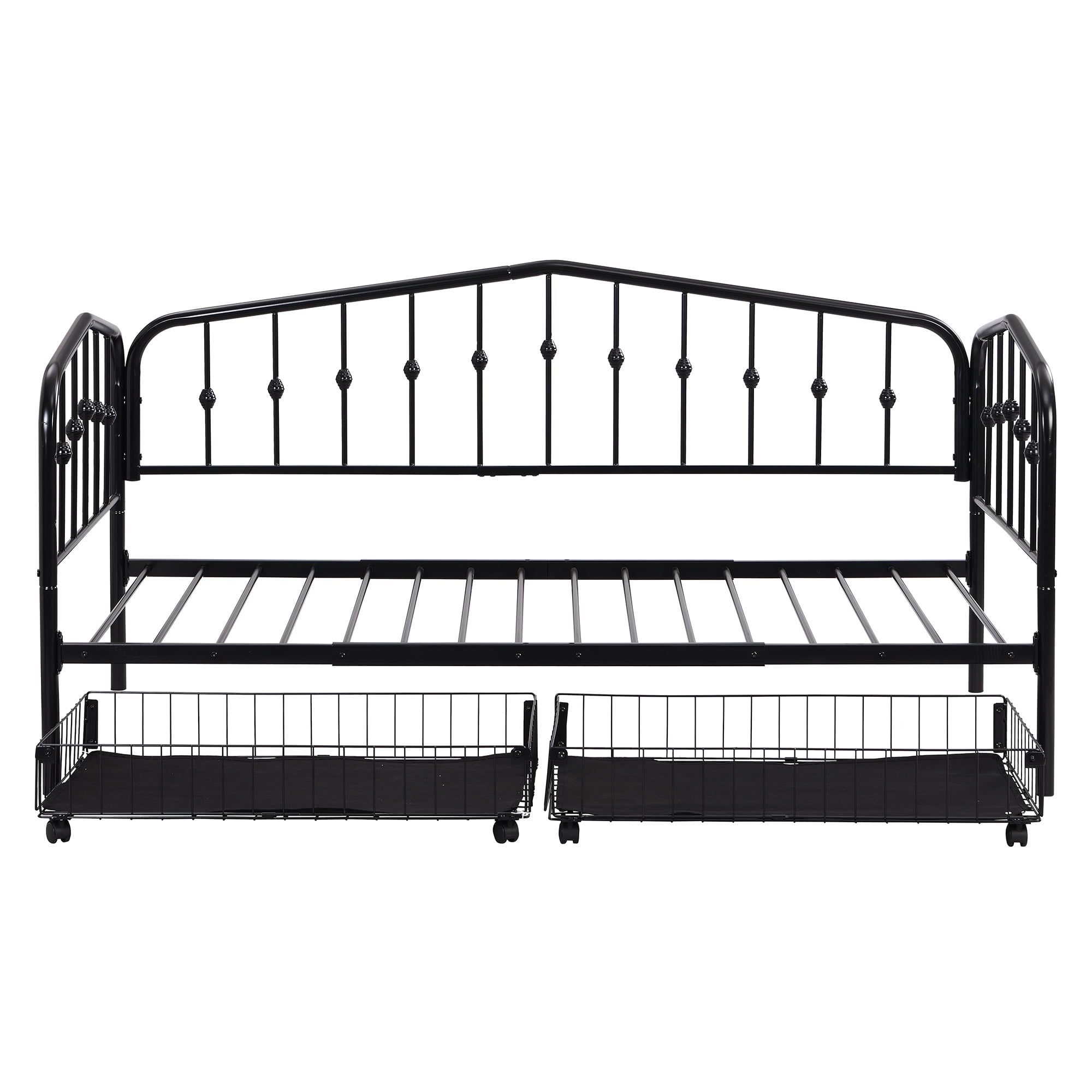 Kidkapers Twin Metal Daybed with 2 Drawers, Heavy Duty Support, No Box ...