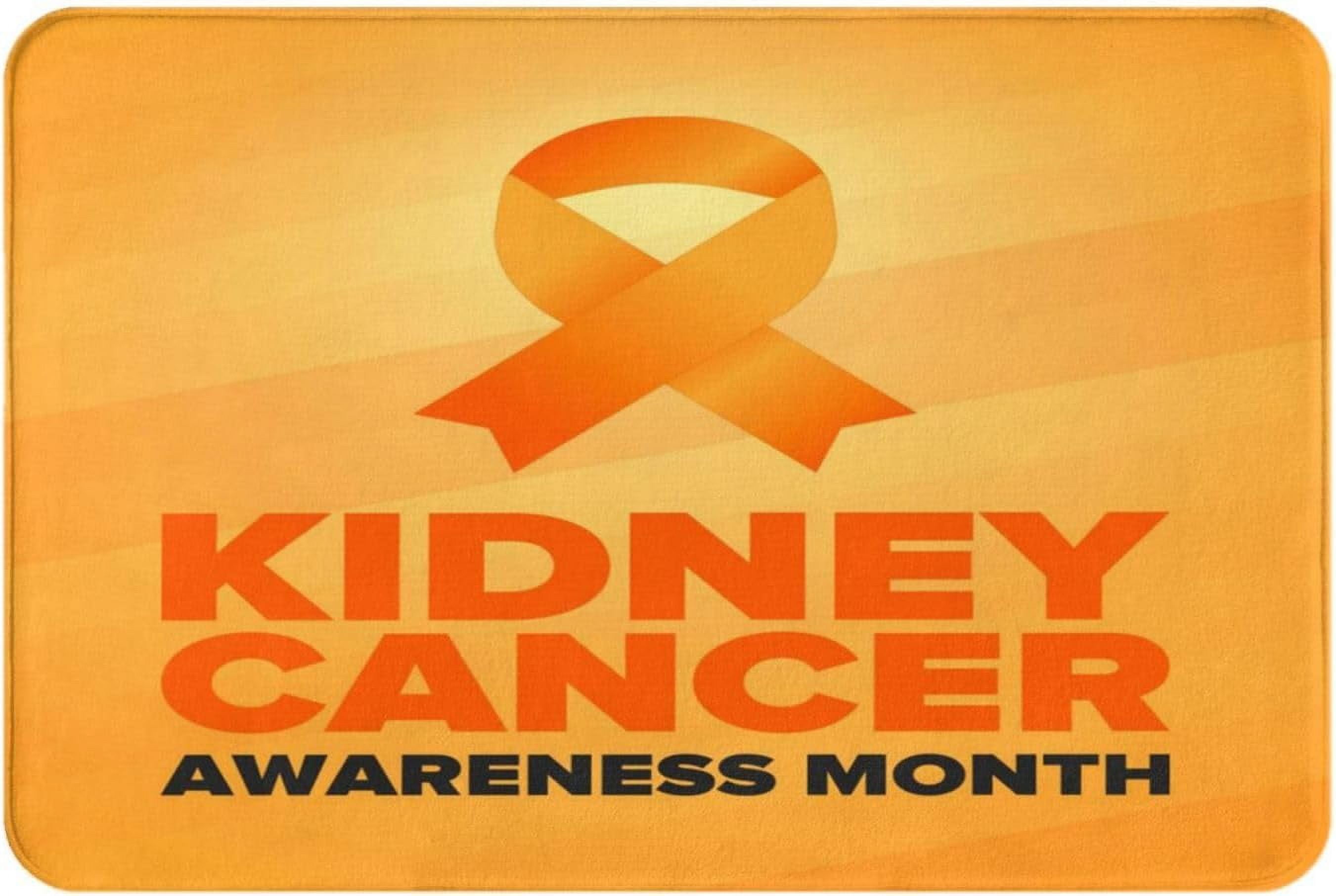 Kidney Cancer Awareness Month Doormat 24 X 16 Inches Flannel Non-Slip ...