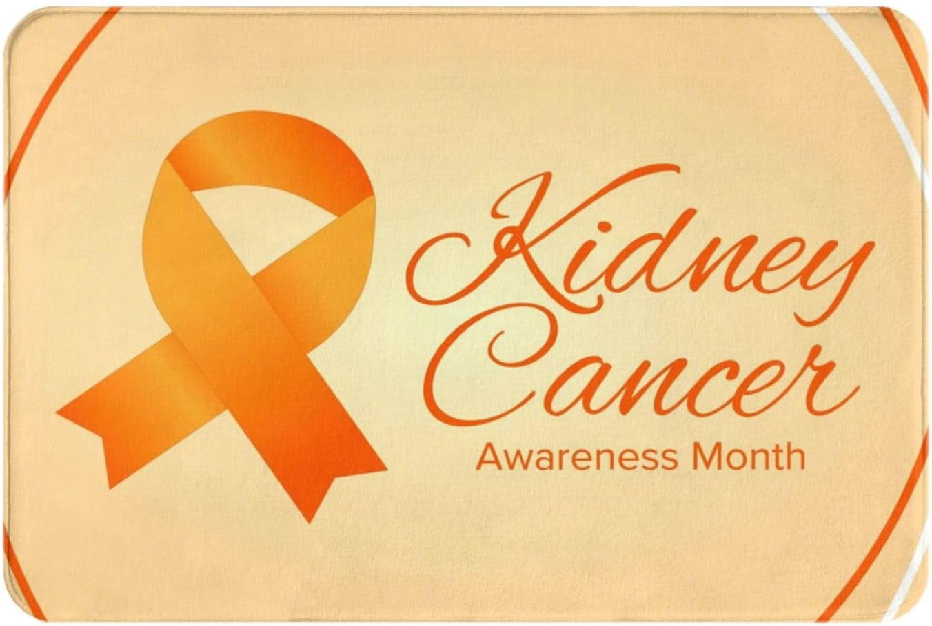 Kidney Cancer Awareness Month Doormat 24 X 16 Inches Flannel Non-Slip ...