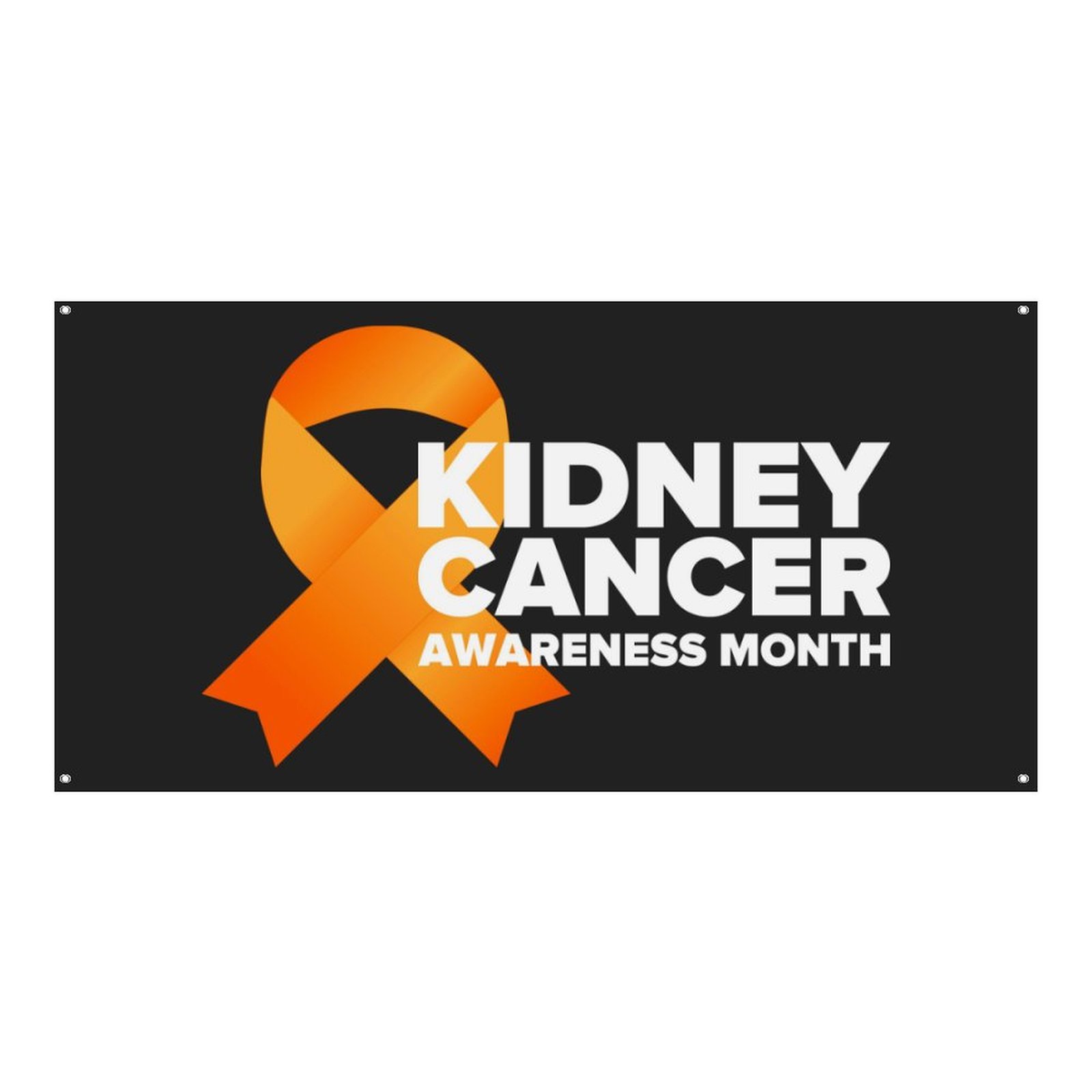 Kidney Cancer Awareness Orange Ribbon Banners Flag Hanging Backdrop ...