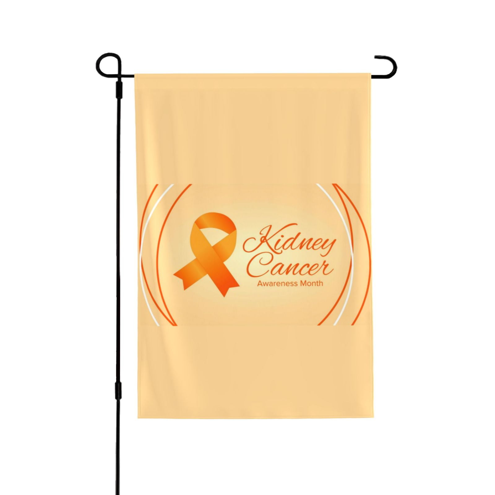 Kidney Cancer Awareness Orange Ribbon Flag Double Sided Garden Flag 28× ...