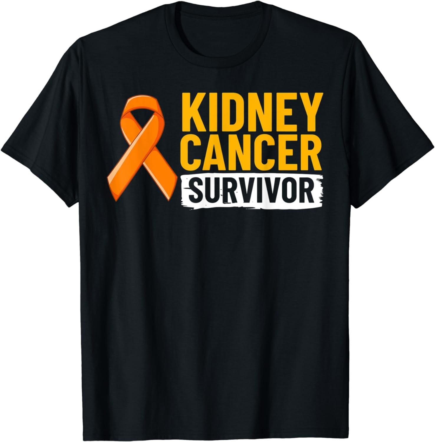 Kidney Cancer Orange Ribbon Awareness Survivor T-Shirt - Walmart.com