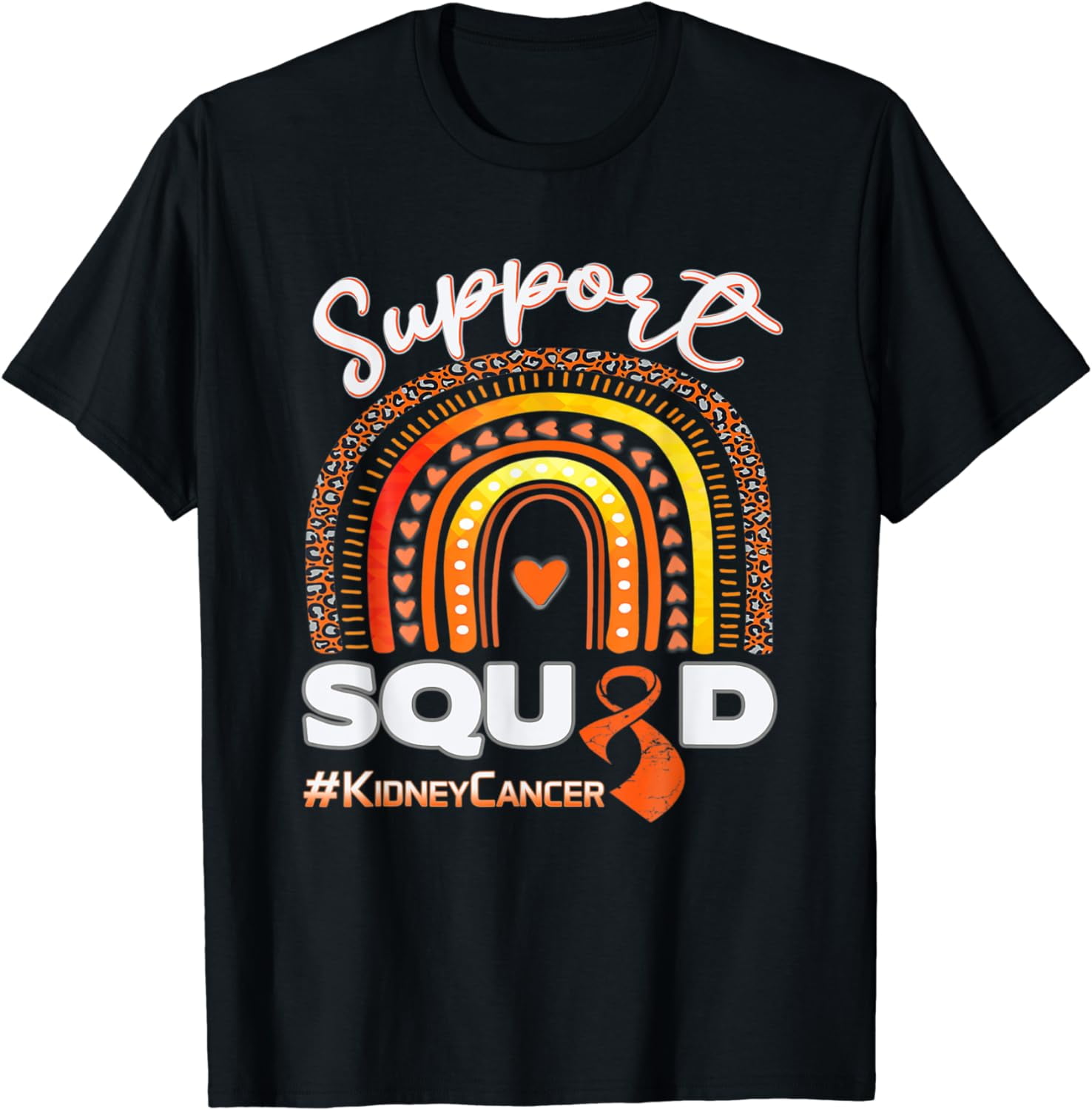 Kidney-Cancer-Support Squad-Dark Blue-Ribbon T-Shirt - Walmart.com