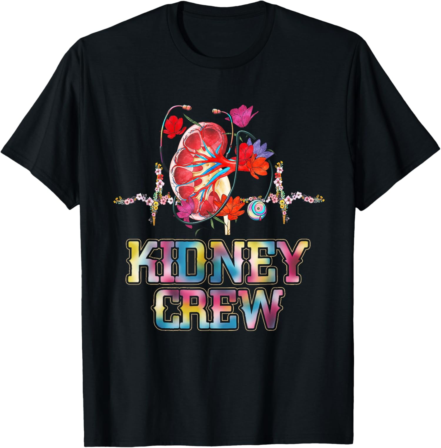 Kidney Crew Tech Nephrology Nurse Or Dialysis Technician T-Shirt ...