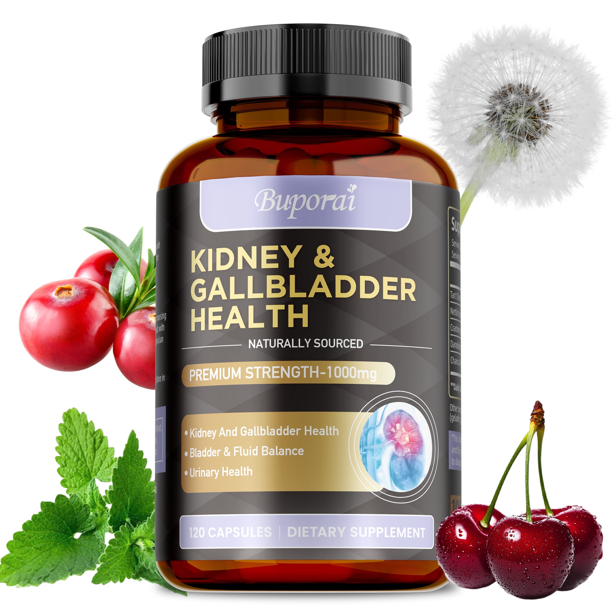 Kidney & Gallbladder Health - Tart Cherry, Cranberry - Urinary Tract ...