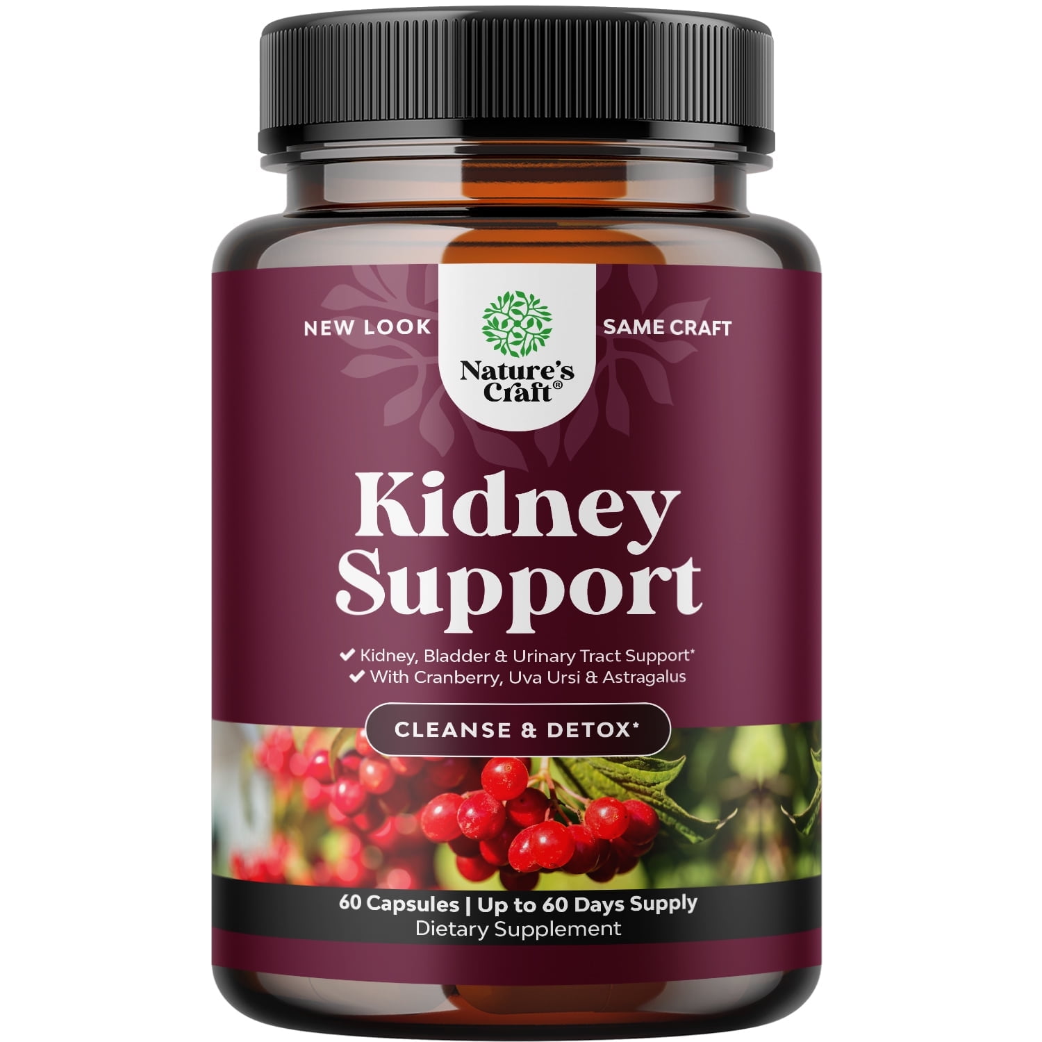 Kidney Support Cranberry Supplement - High Strength Detox & Repair ...