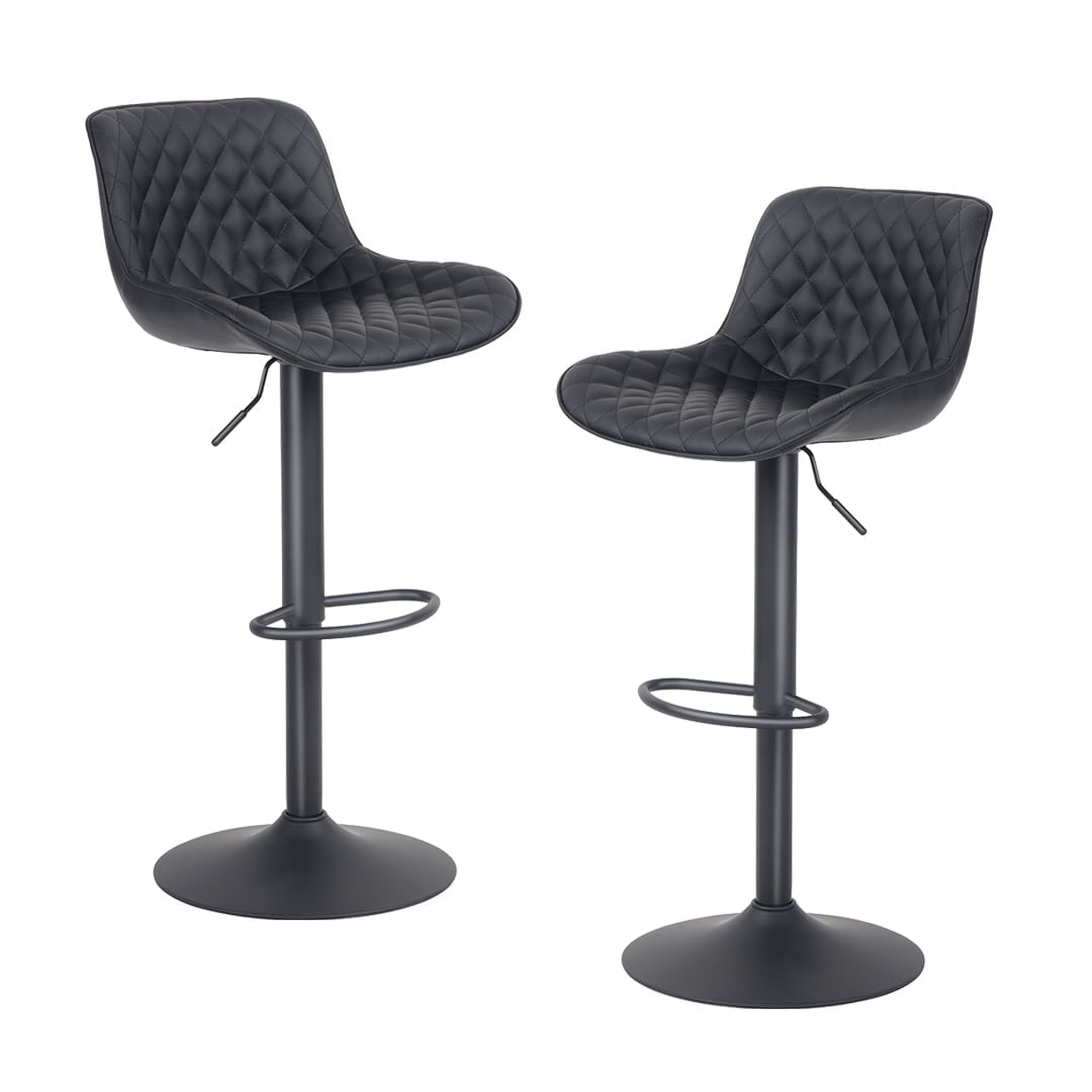 Kidol & Shellder Bar Stools Set of 2 Soft Adjustable Swivel Counter ...