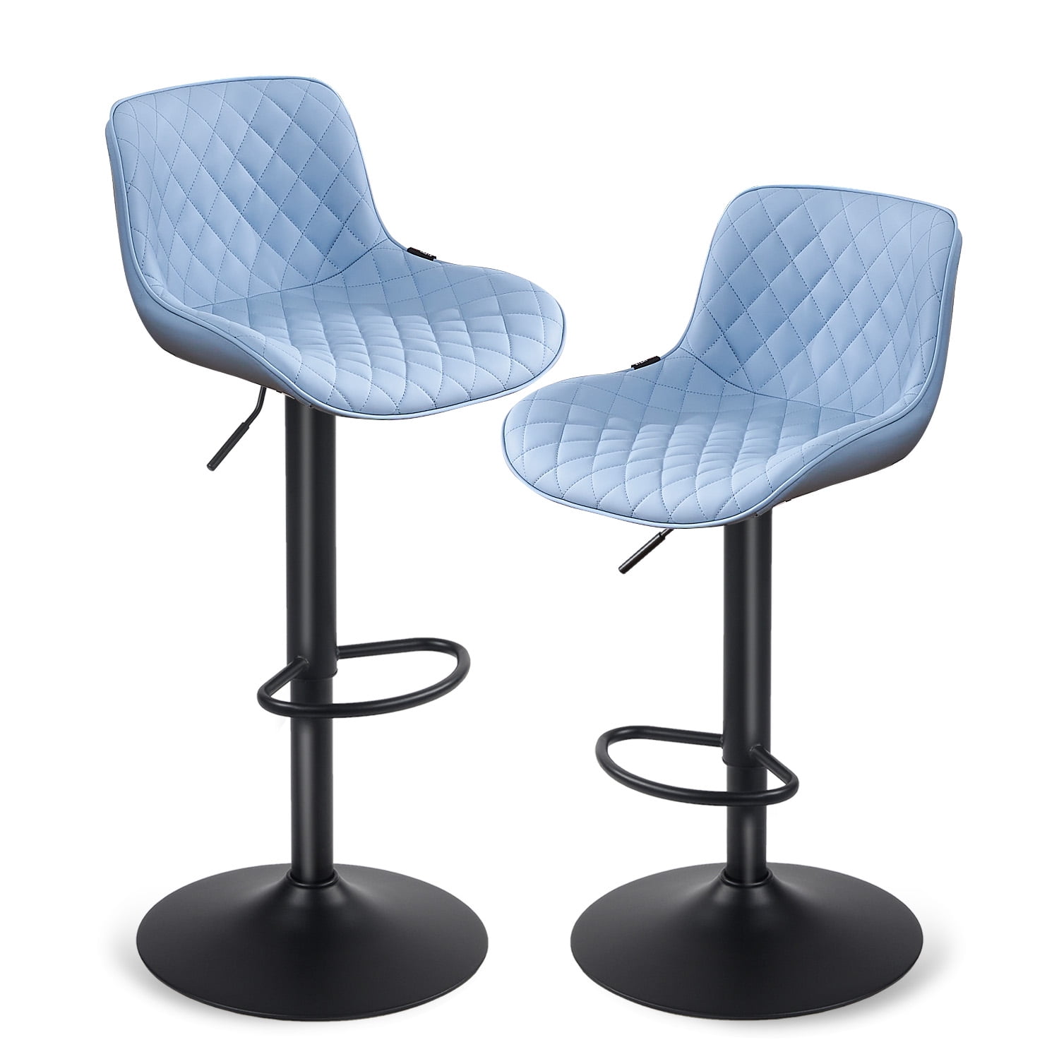 Kidol & Shellder Bar Stools Set of 2 Soft Adjustable Swivel Counter ...