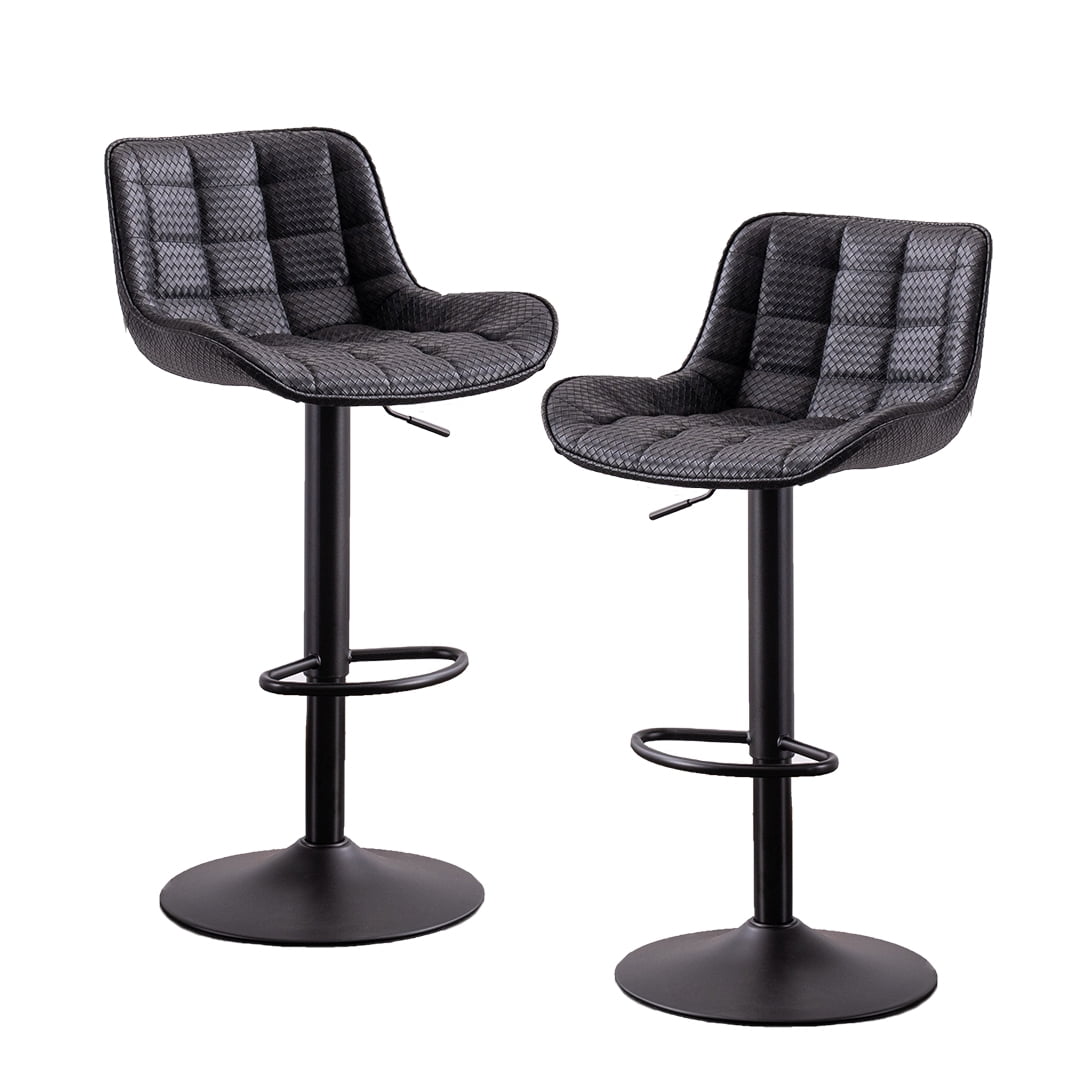 Kidol & Shellder Bar Stools Set of 2 Soft Adjustable Swivel Counter ...