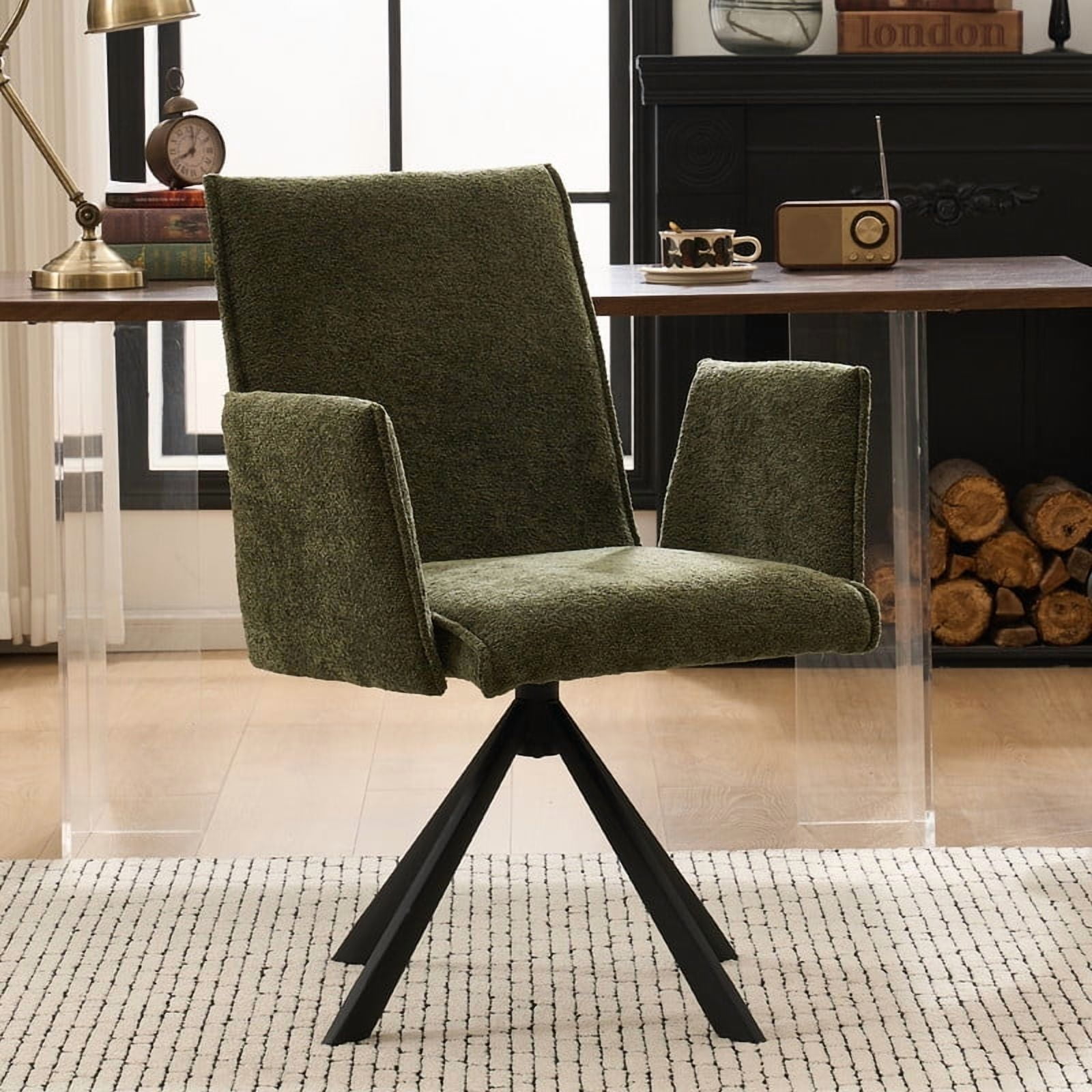 Kidol & Shellder Comfy Office Chair Swivel Desk Chair No Wheels ...