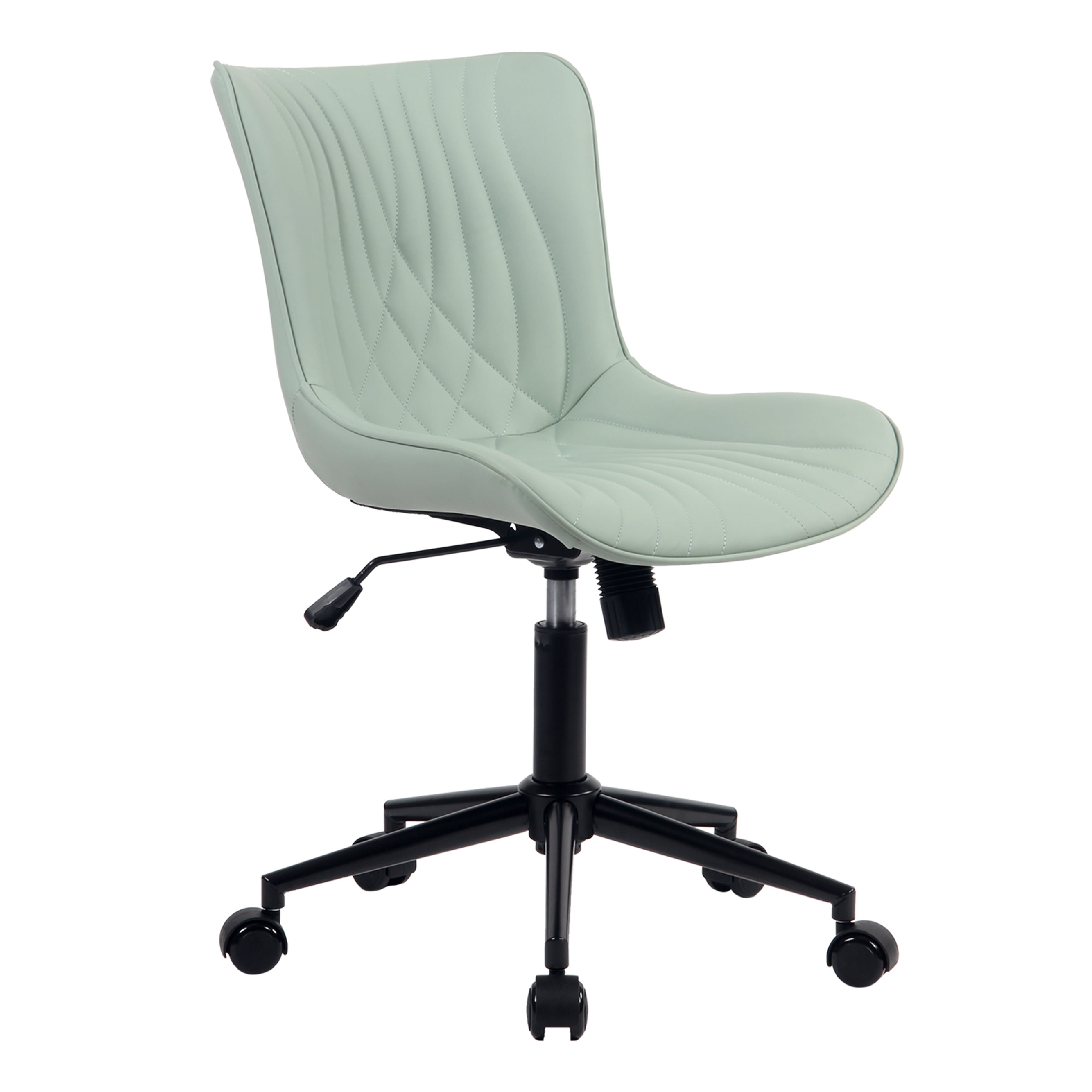Kidol&Shellder Light Green Desk Chair with Wheels, Adjustable Rocking ...