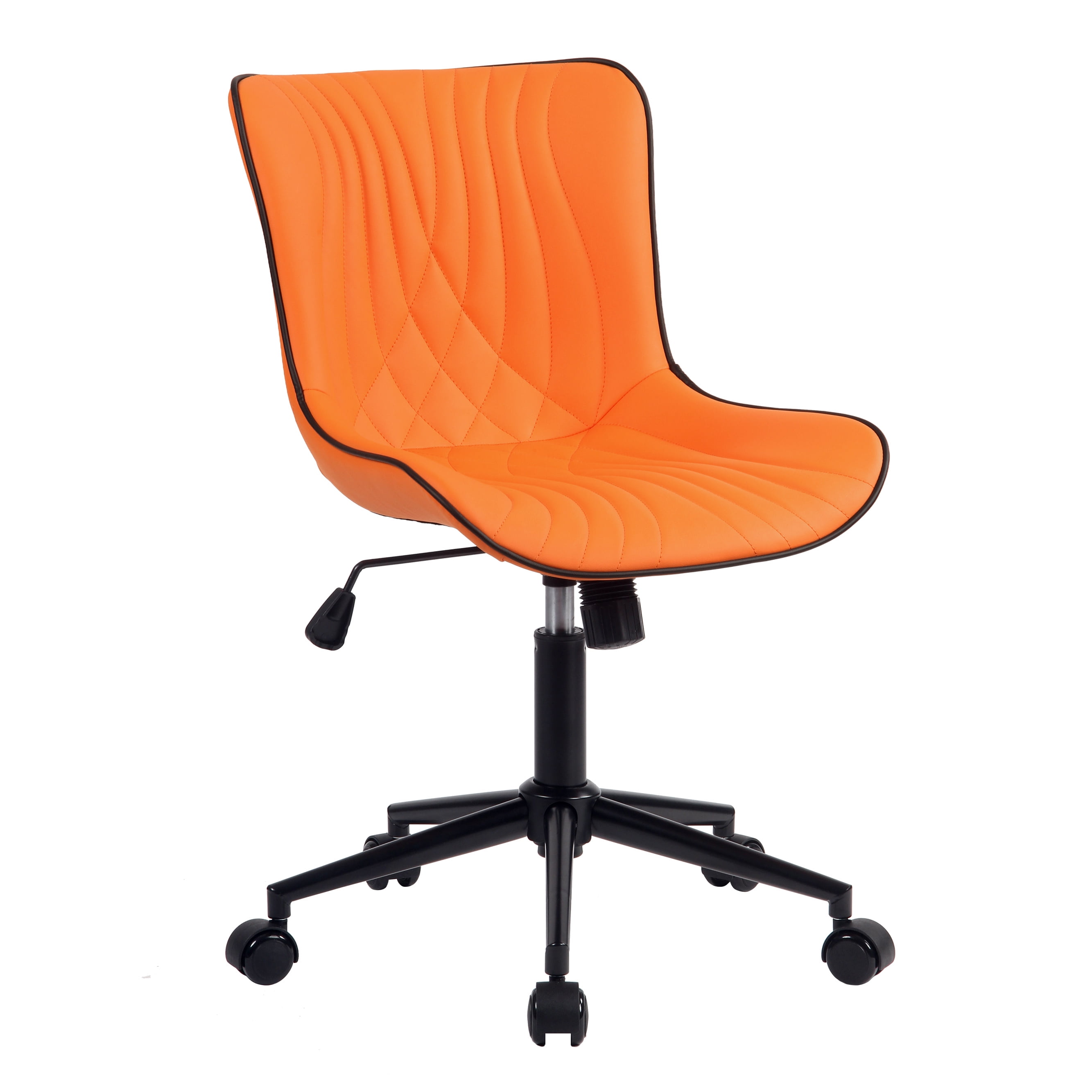 Kidol&Shellder Orange Desk Chair with Wheels, Adjustable Rocking Cozy ...