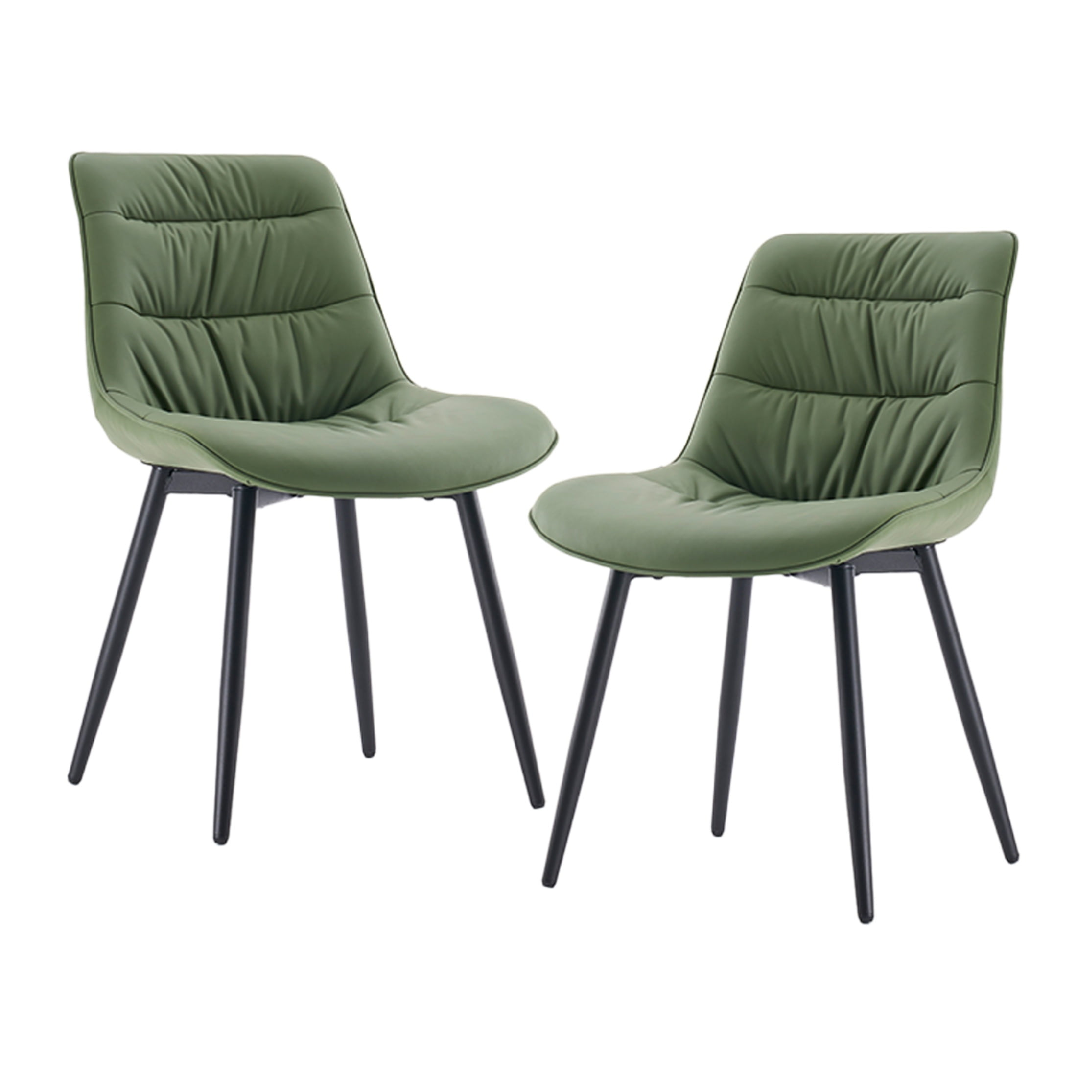 Kidol & Shellder PU Leather Dining Chair Set of 2, Living Dining Chairs, Modern Armless Kitchen ...