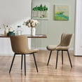 Kidol & Shellder Upholstered Dining Chair Set of 2 PU Fuax Leather Mid ...