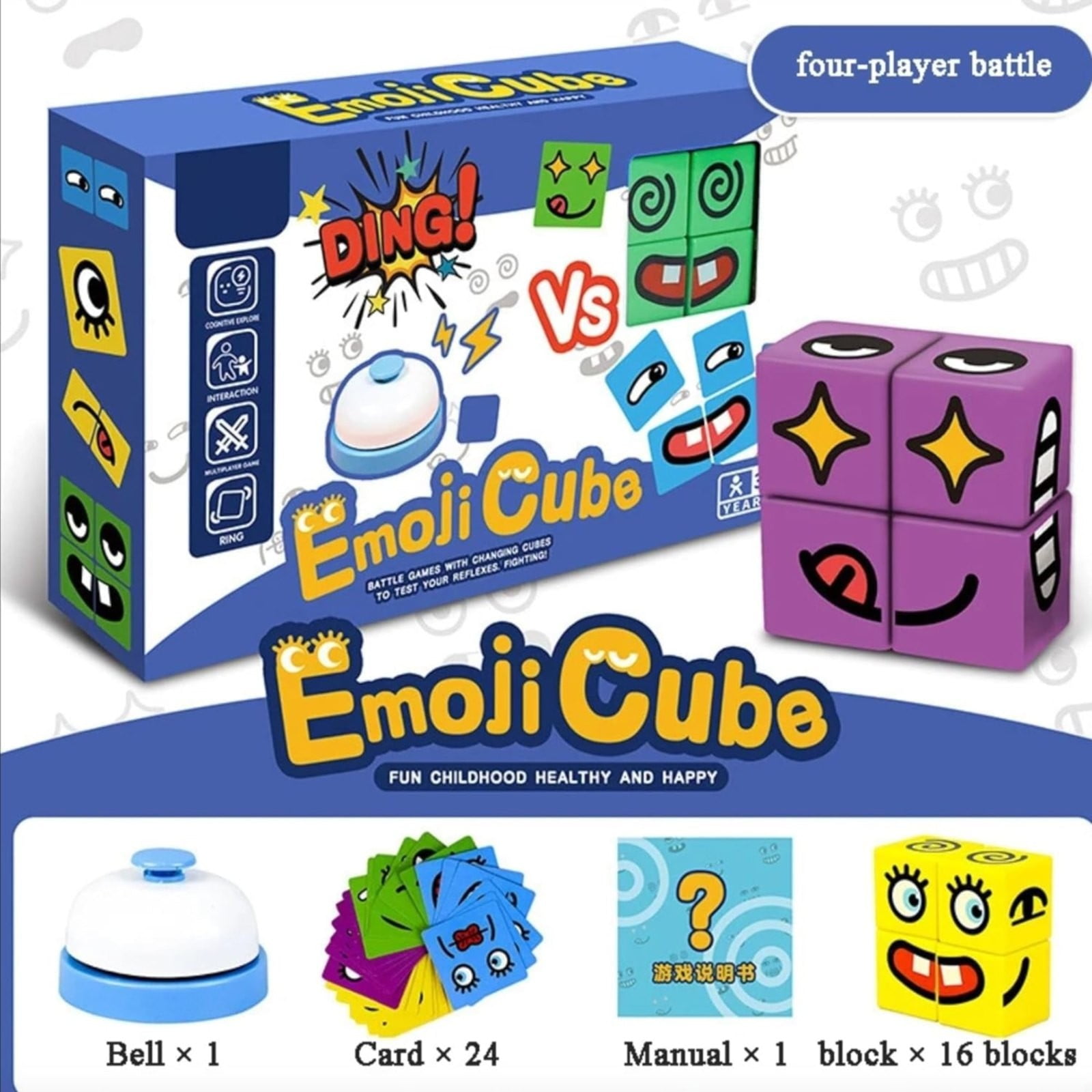 Kidology Cube Change Game for Kids Learning Educational Emotion Change ...