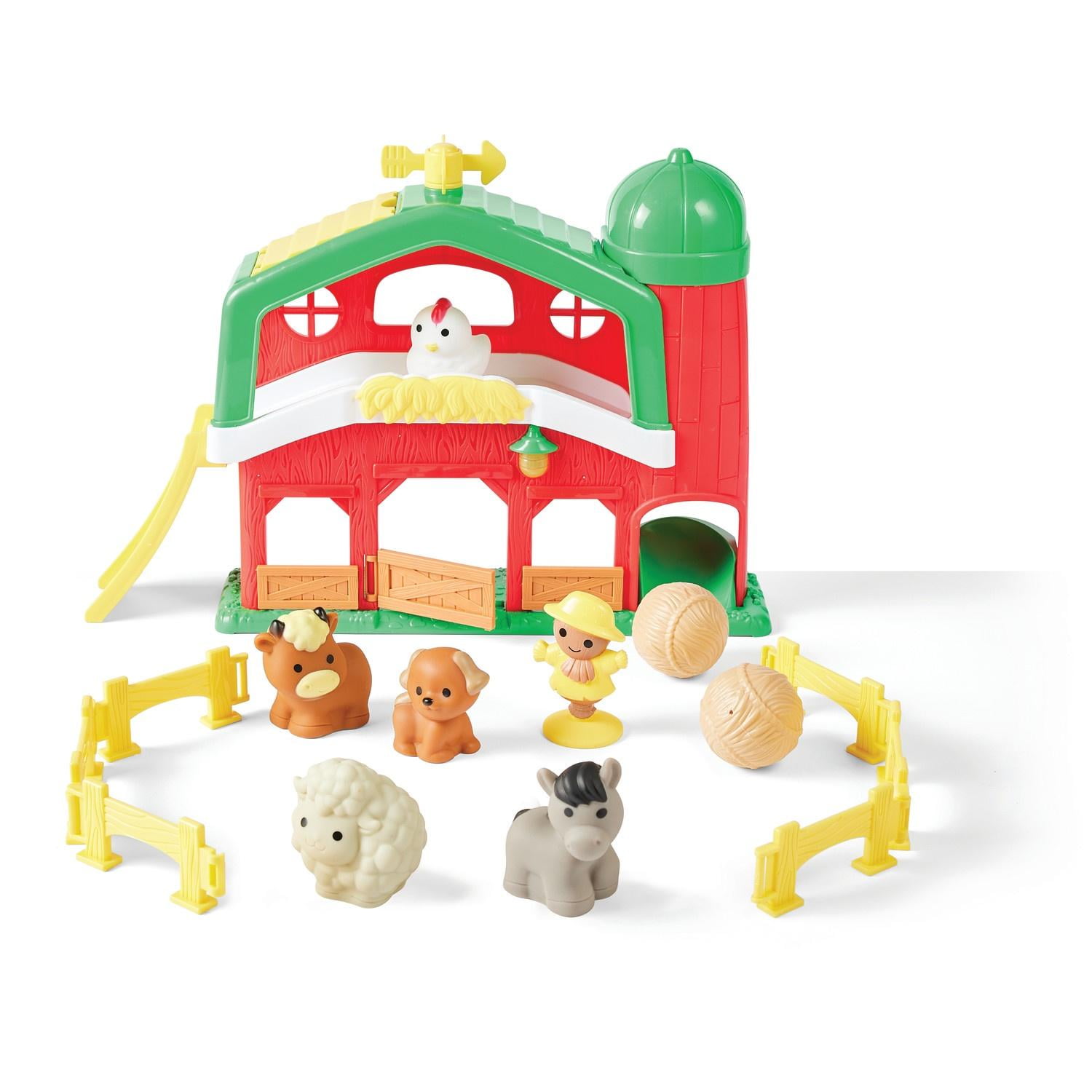 Kidoozie Barnyard Farm Playset - Lights, Melodies & Hay Bale Fun for ...