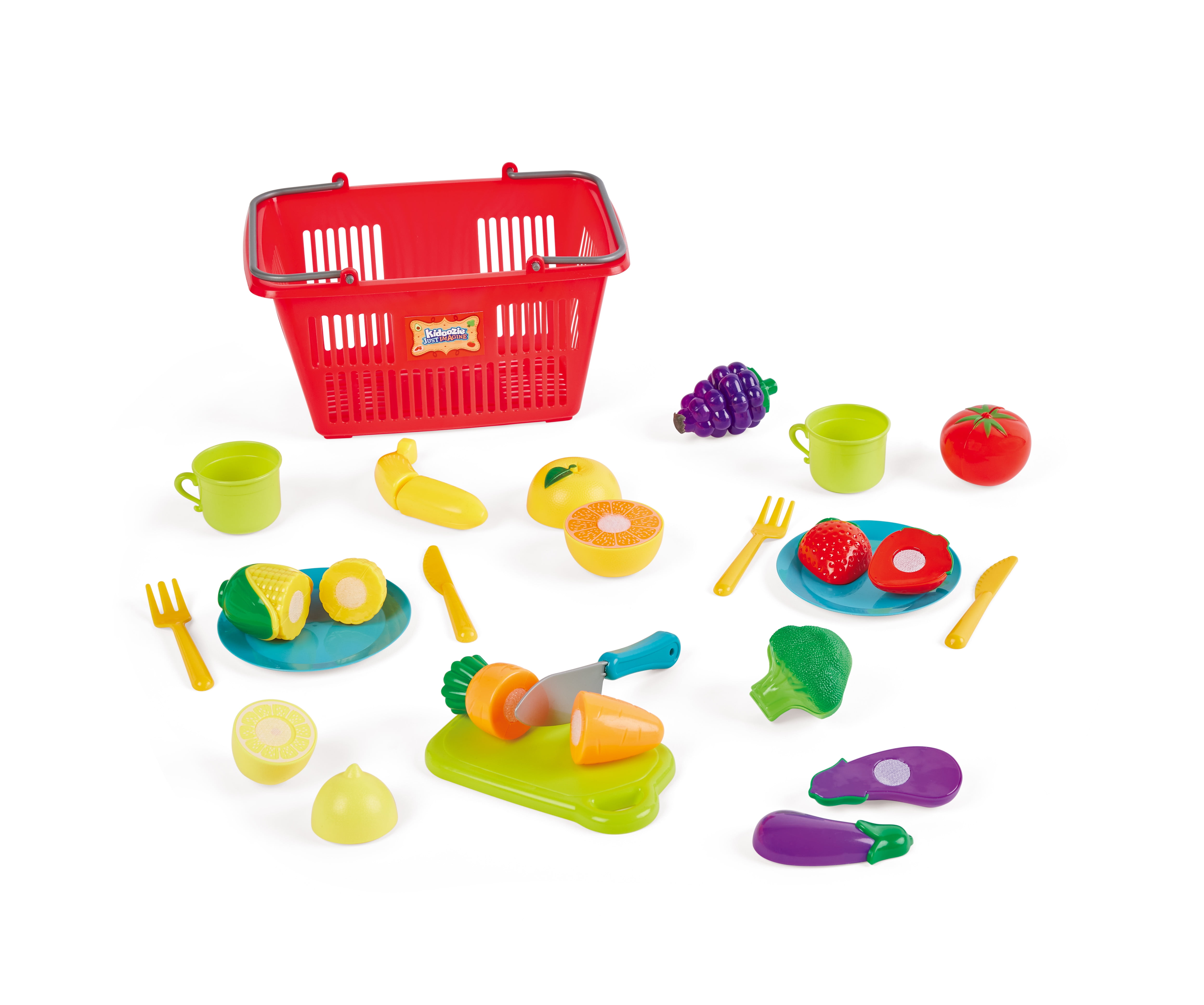 Kidoozie Just Imagine Slice 'N Play Shopping Set, 31 Piece Shopping ...