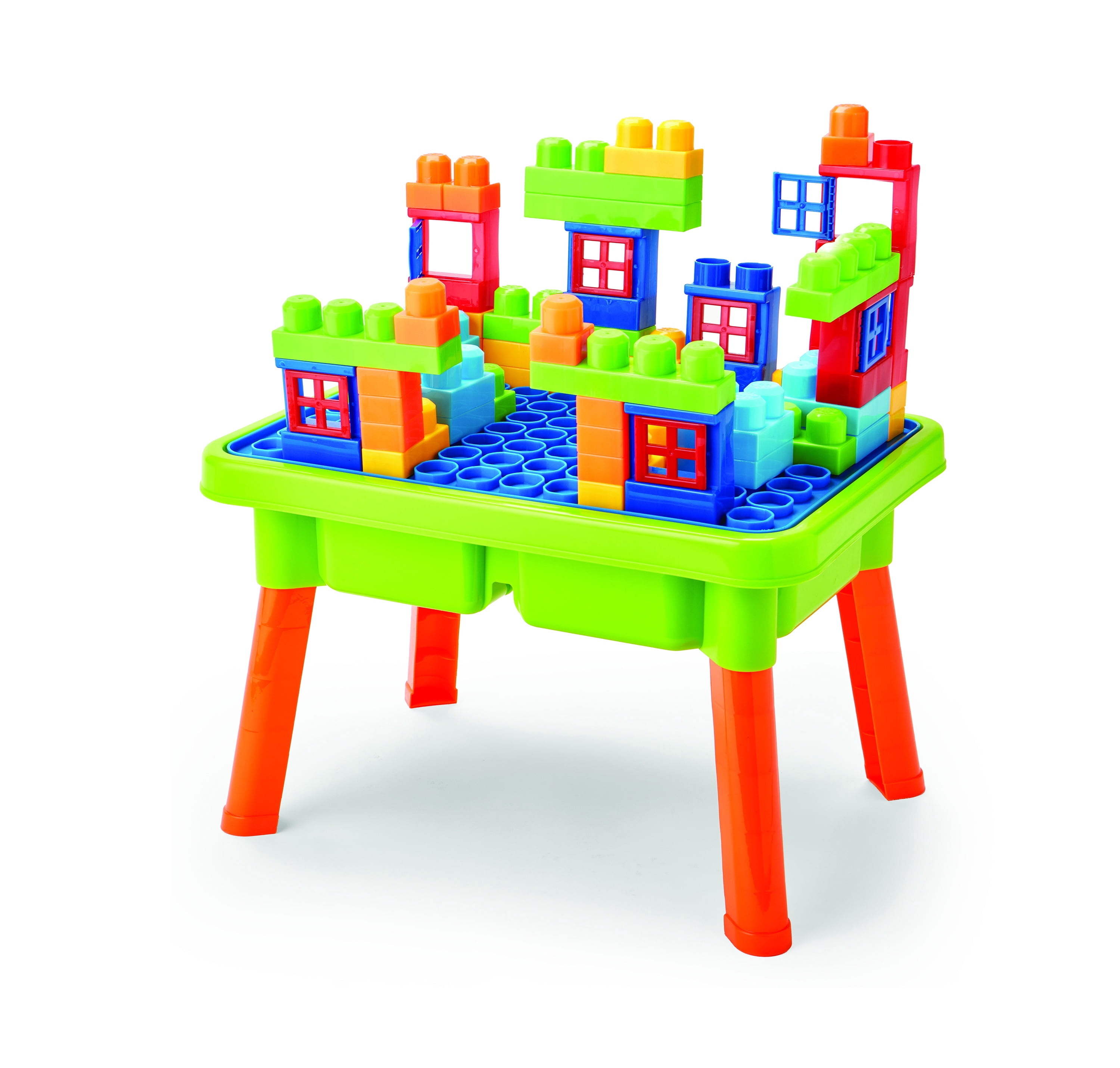 Kidoozie Little Builder's Activity Table – Dual-Sided Play Surface with ...