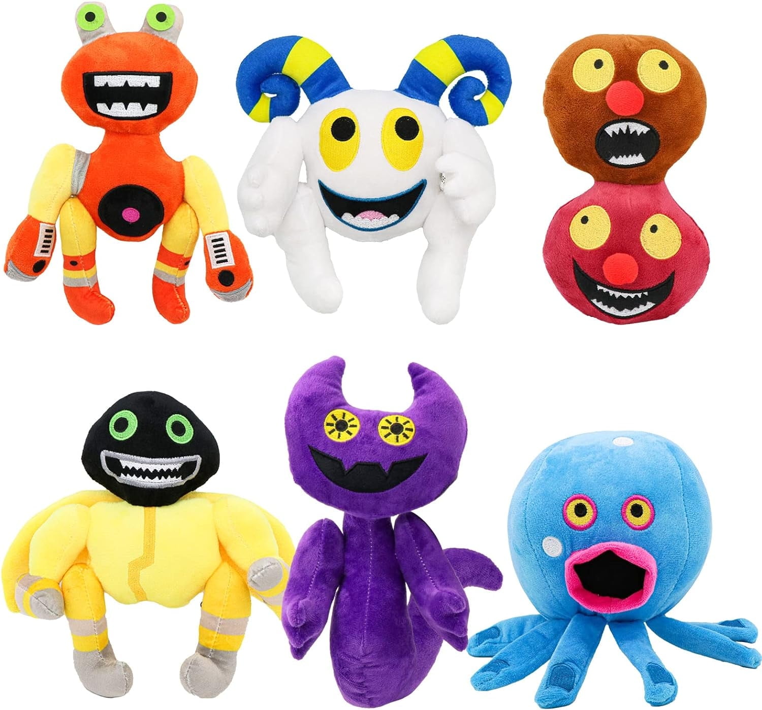 Kidora Toys My Singing Monster Wubbox Plushies - 6Pcs Singing Monster ...