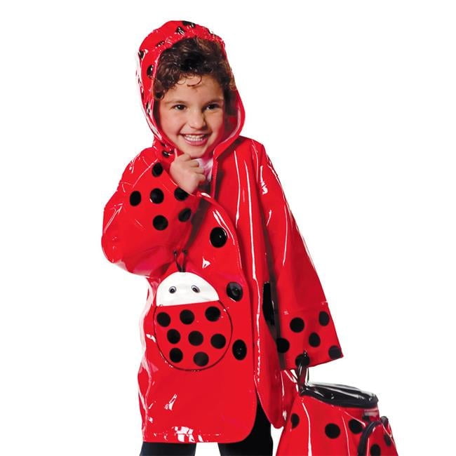 Kidorable PCOAT-LB2T 100 Percent PU with Comfy Polyester Linning Red ...