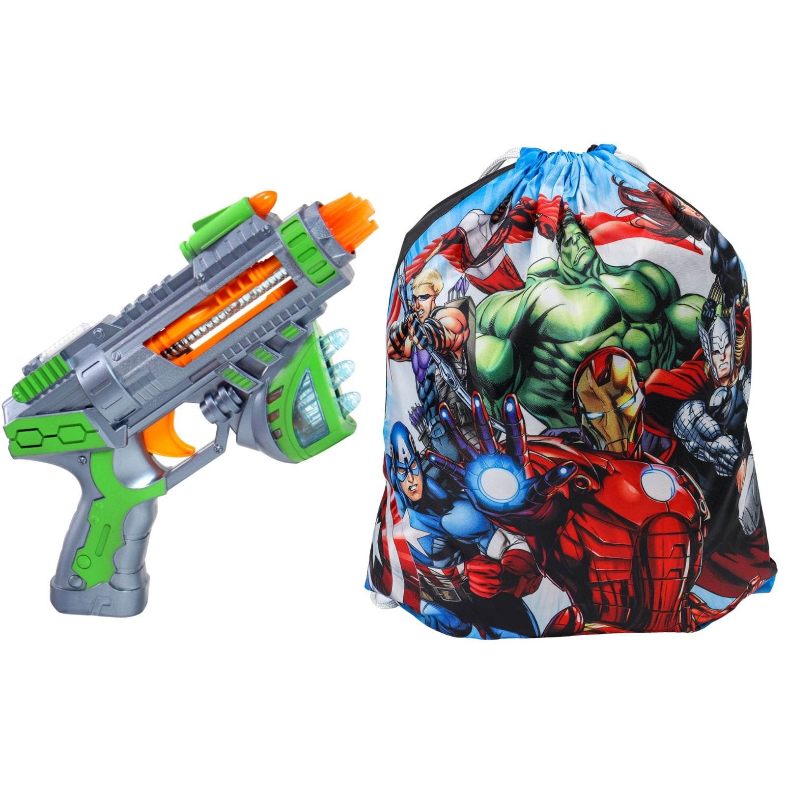 Kidplokio 2pc Space Toy Bundle Green Blaster Superhero Tote Bag Boys 3 ...