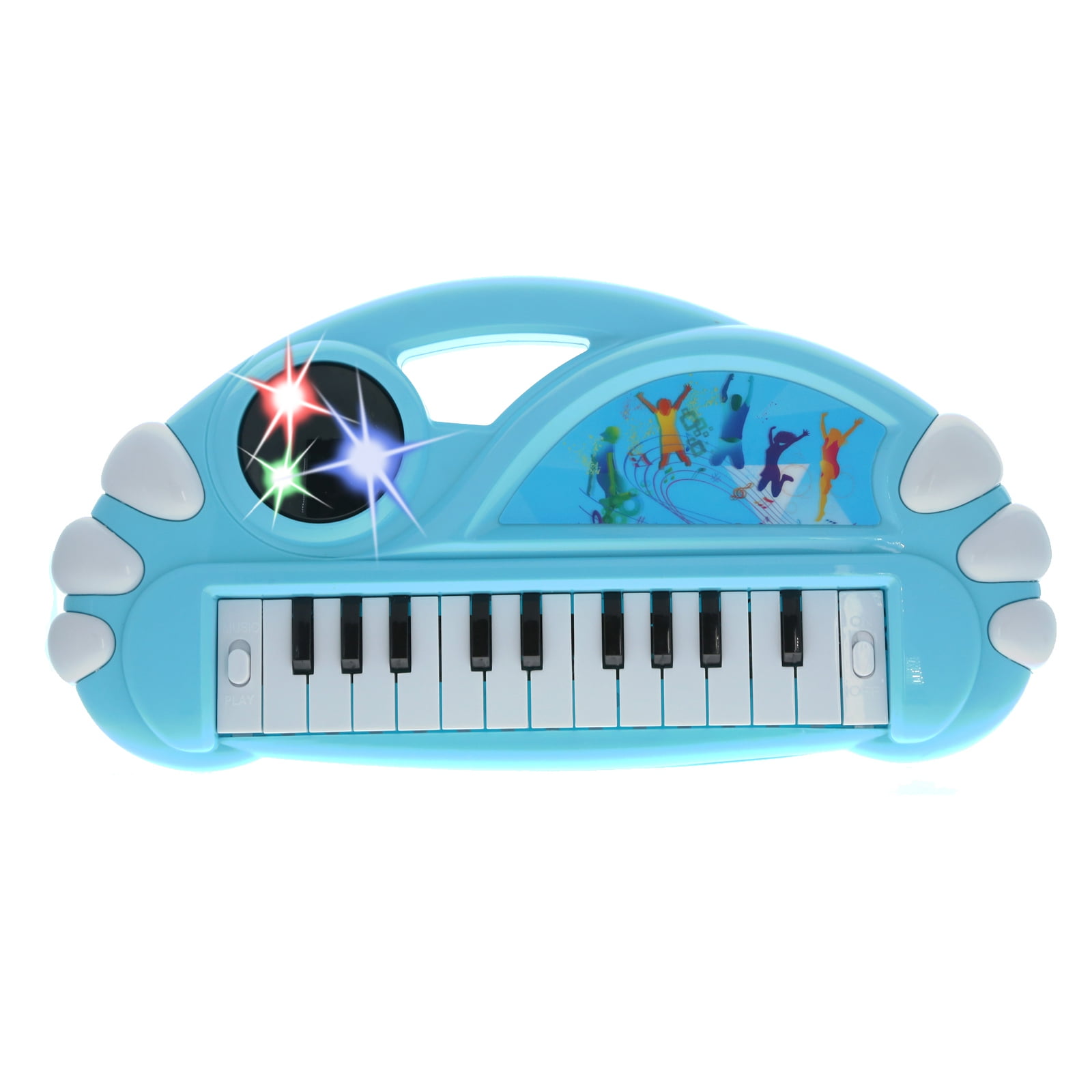Kidplokio Blue Electronic Piano Keyboard Organ Toy Musical Instrument ...
