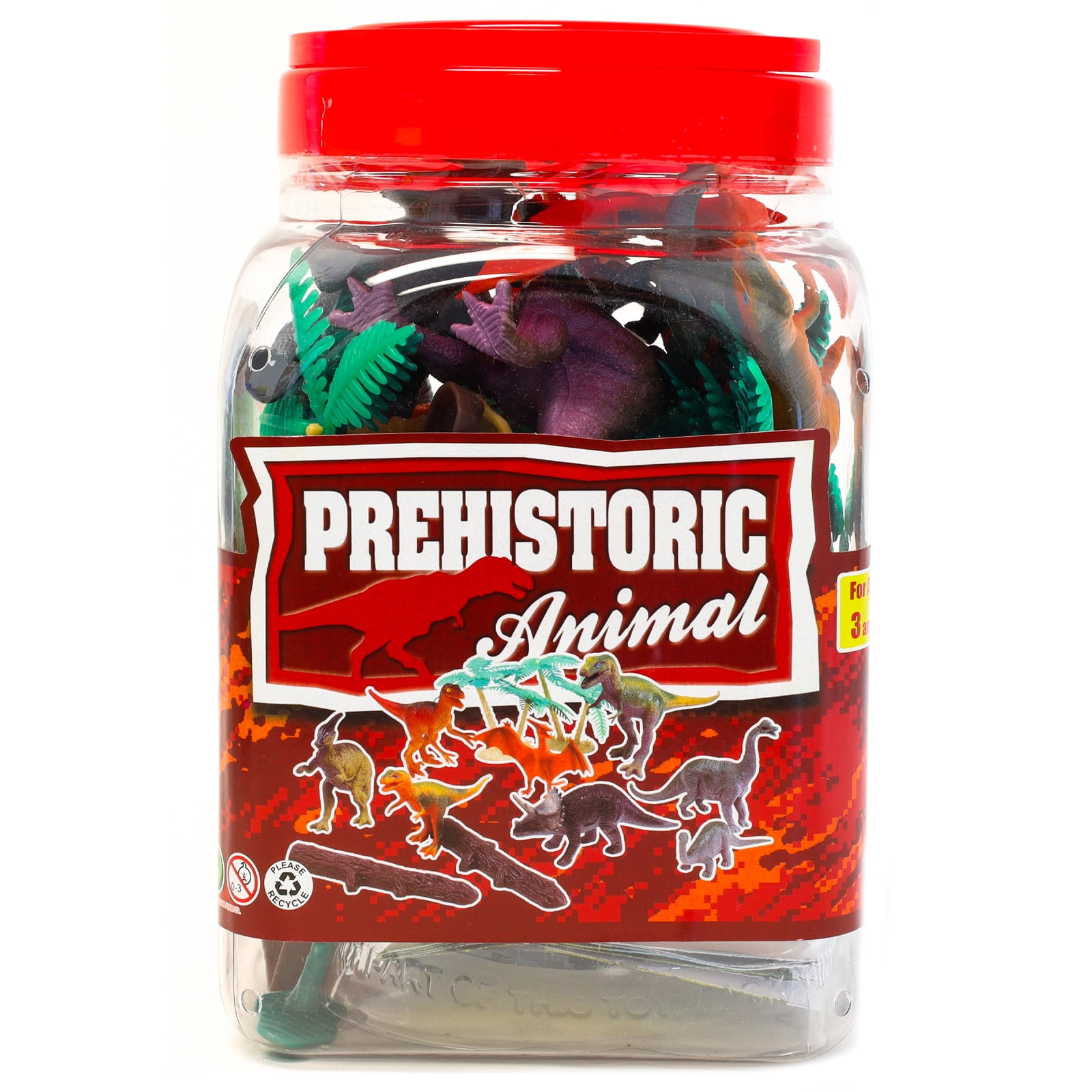 Kidplokio Prehistoric Animals Toys in a Jar Assorted Dinosaur Figures ...